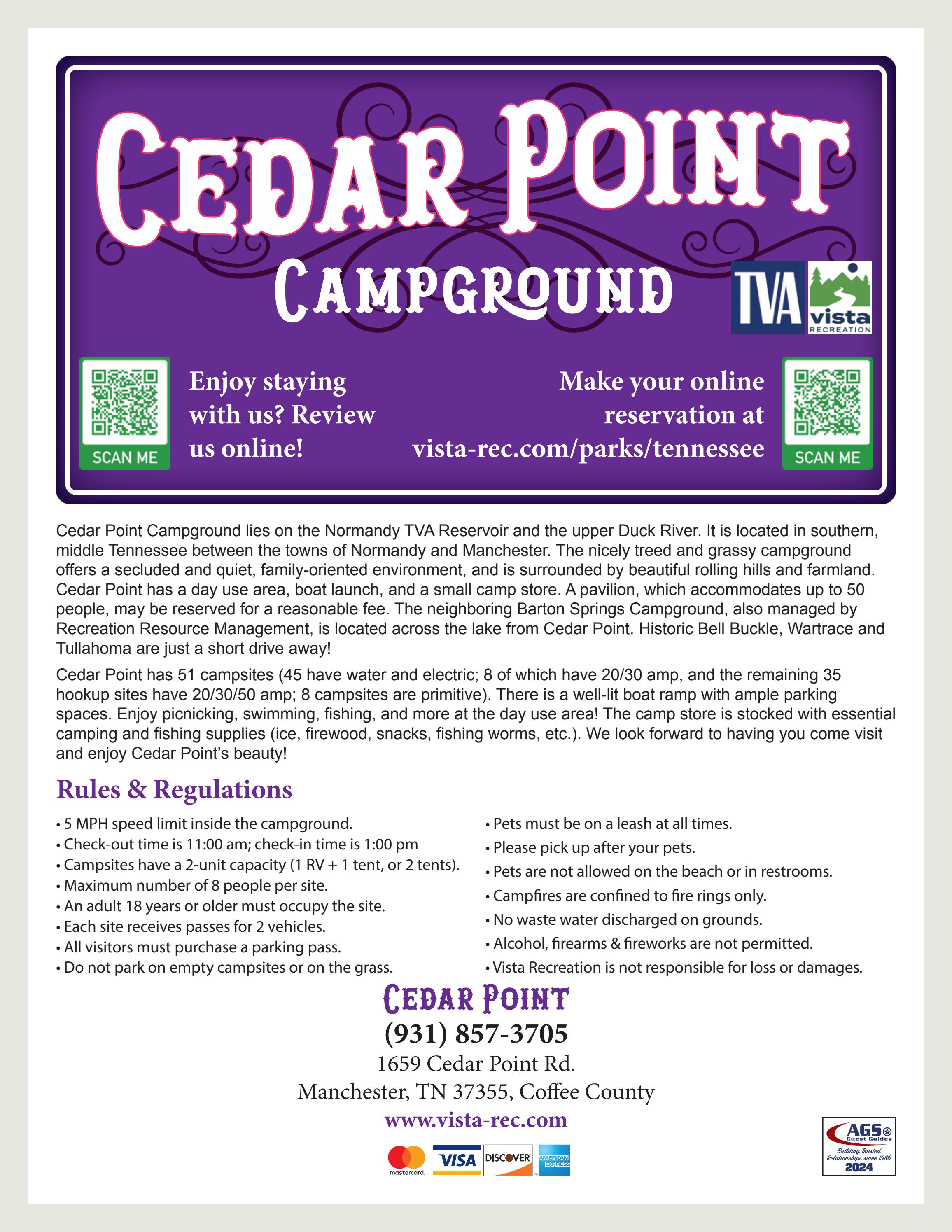 Cedar Point Campground by AGS/Texas Advertising - Issuu