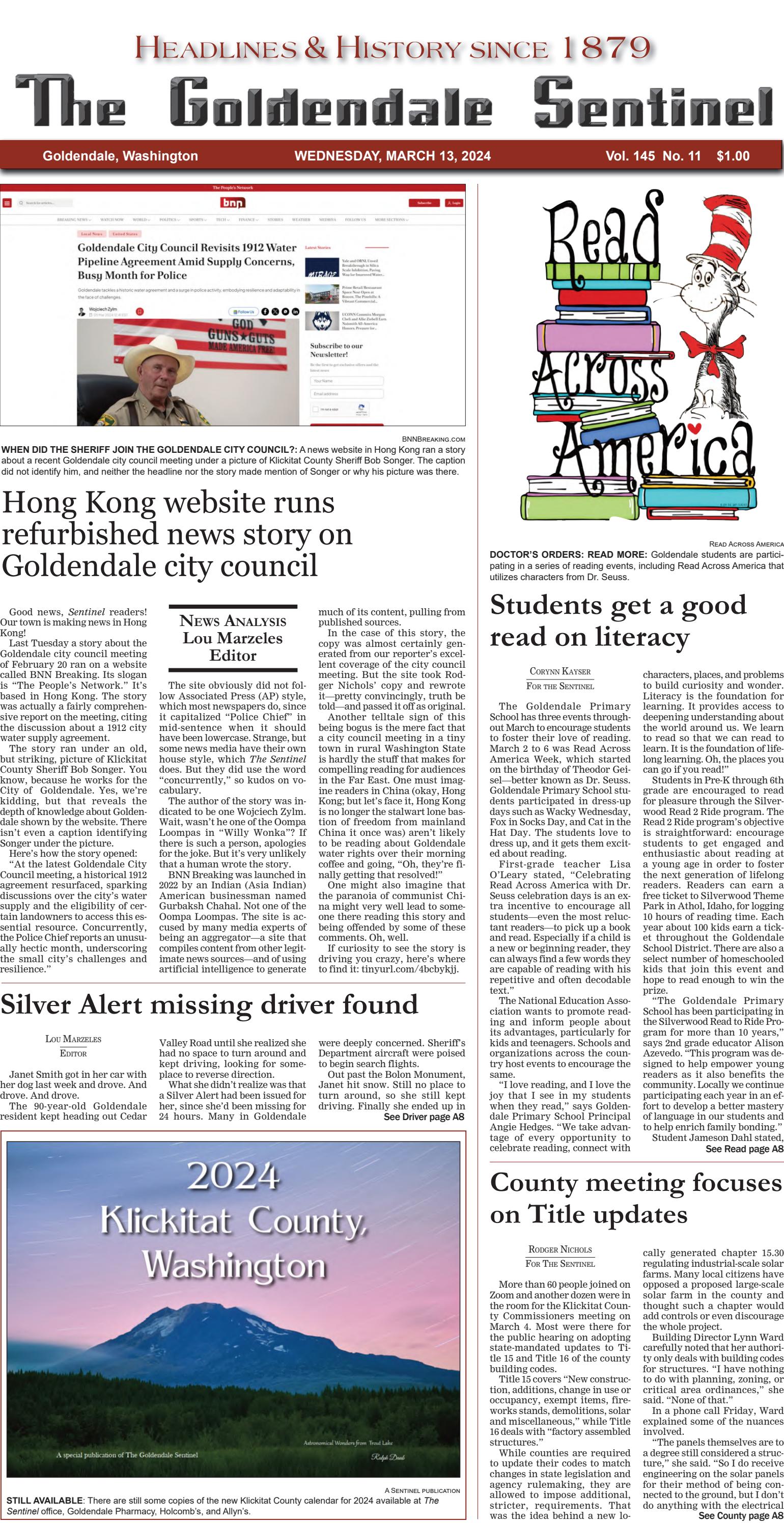 Goldendale Sentinel March 13, 2024 by Goldendale Sentinel - Issuu