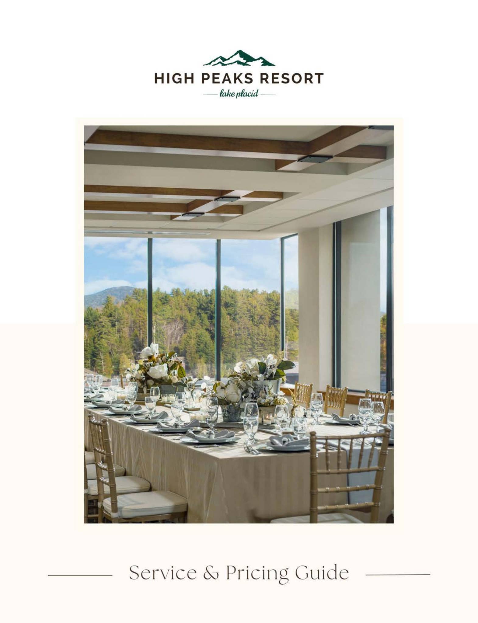 High Peaks Resort Wedding Menus by spirehospitality - Issuu
