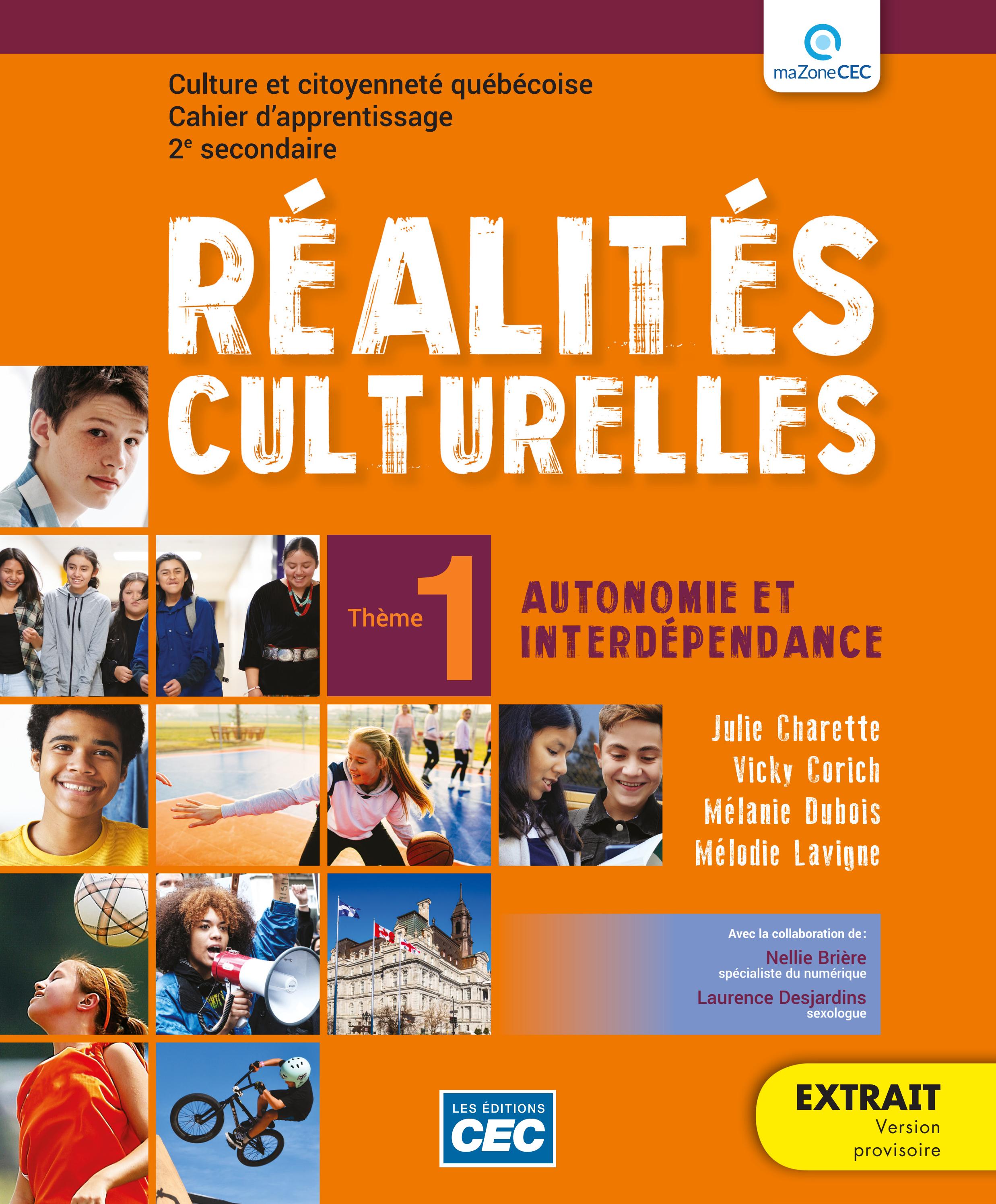 RÉALITÉS CULTURELLES - Extrait - Cahier d'apprentissage - Thème 1 - 2e secondaire by Les ...