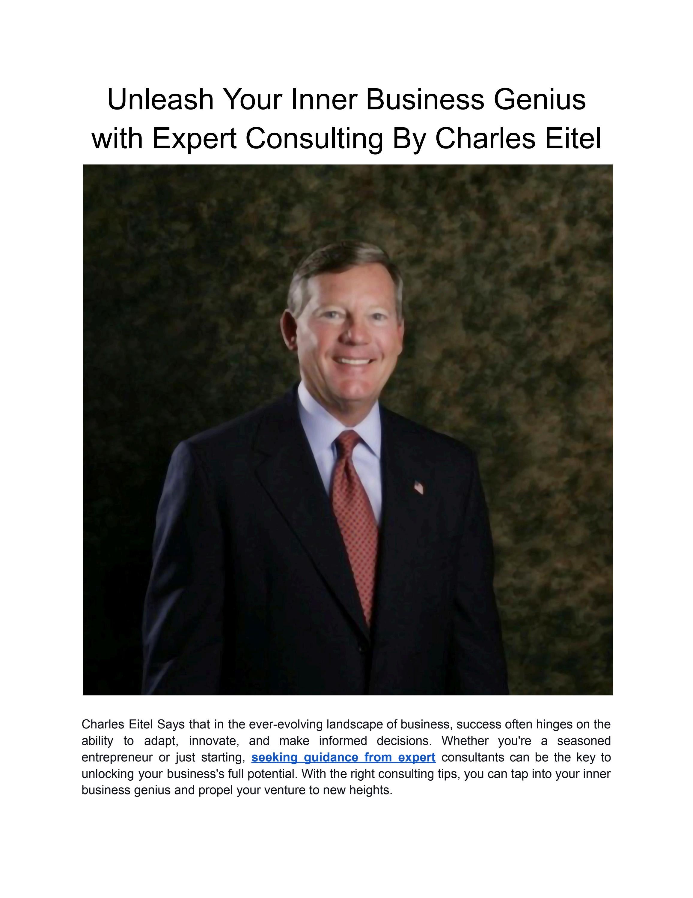 Unleash Your Inner Business Genius with Expert Consulting by Charles Eitel - Issuu