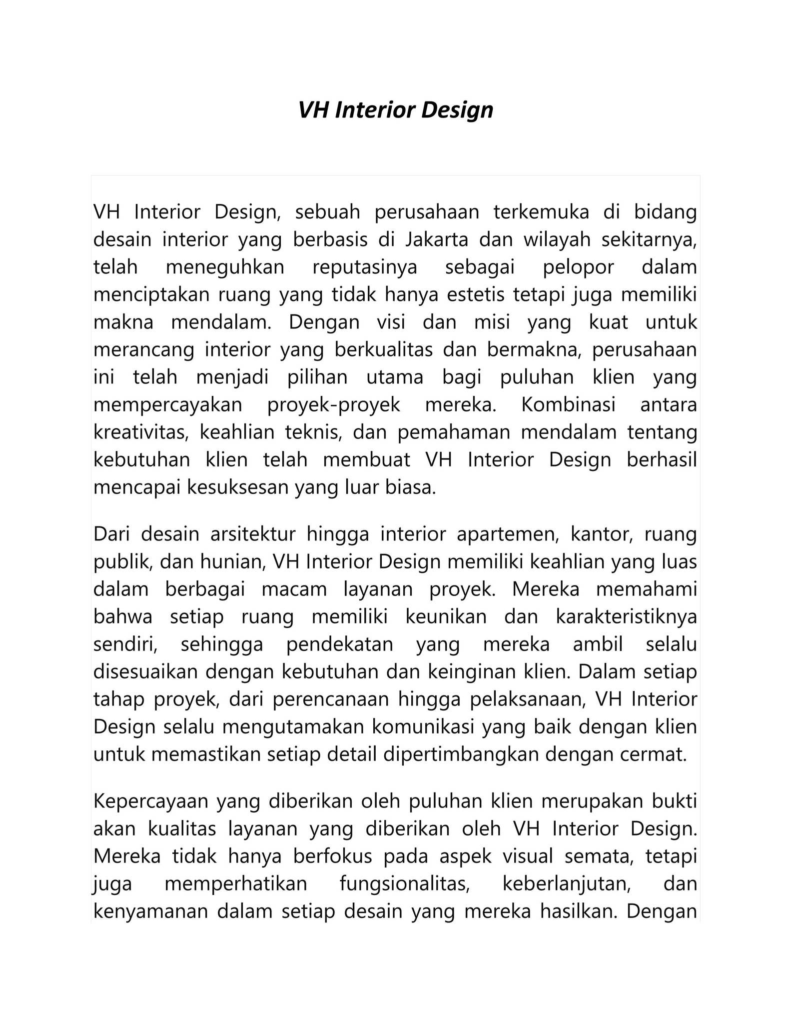 VH Interior Design by VH Interior Design - Issuu