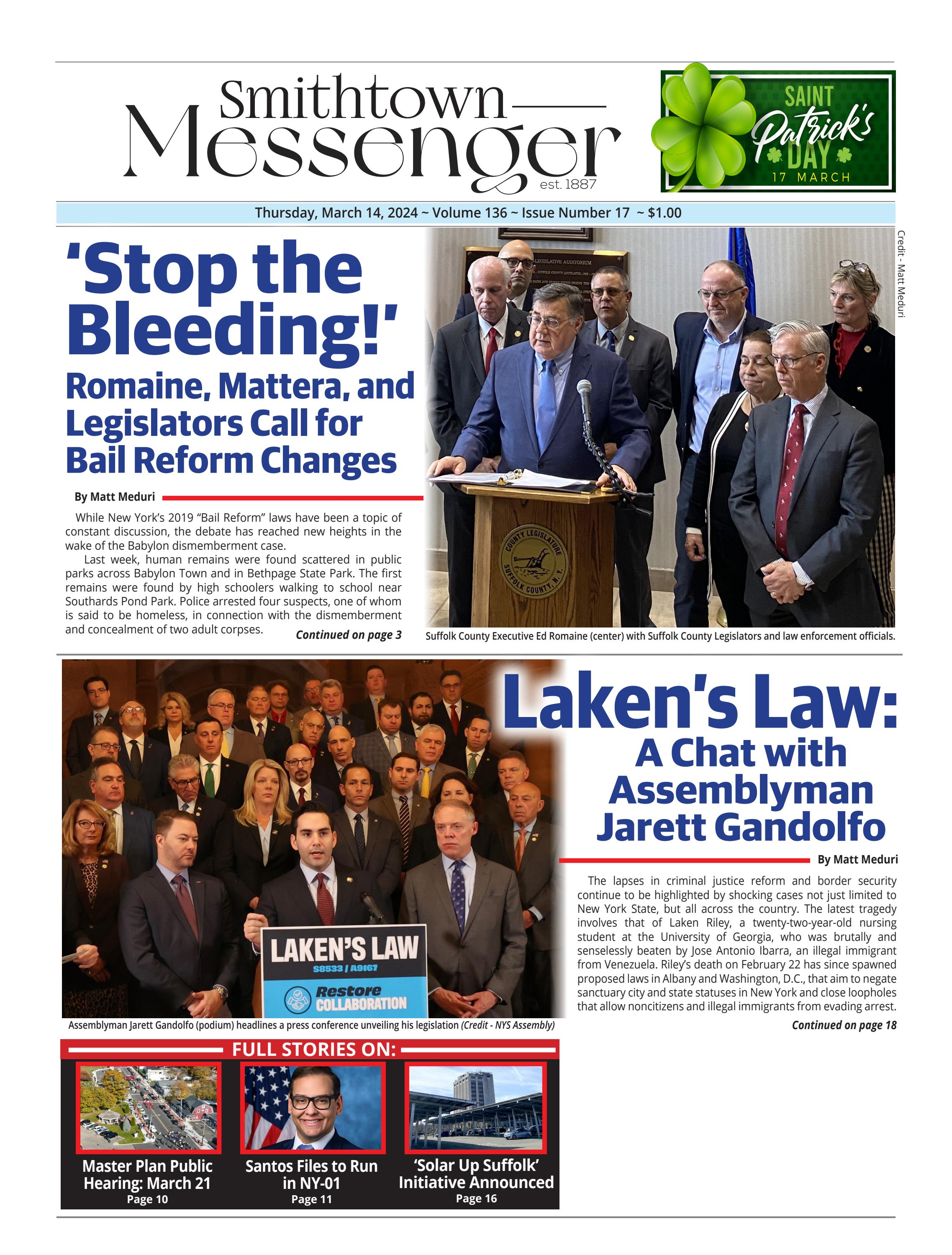 Smithtown Messenger Archive Mar. 14, 2024 by The Messenger Papers, Inc ...