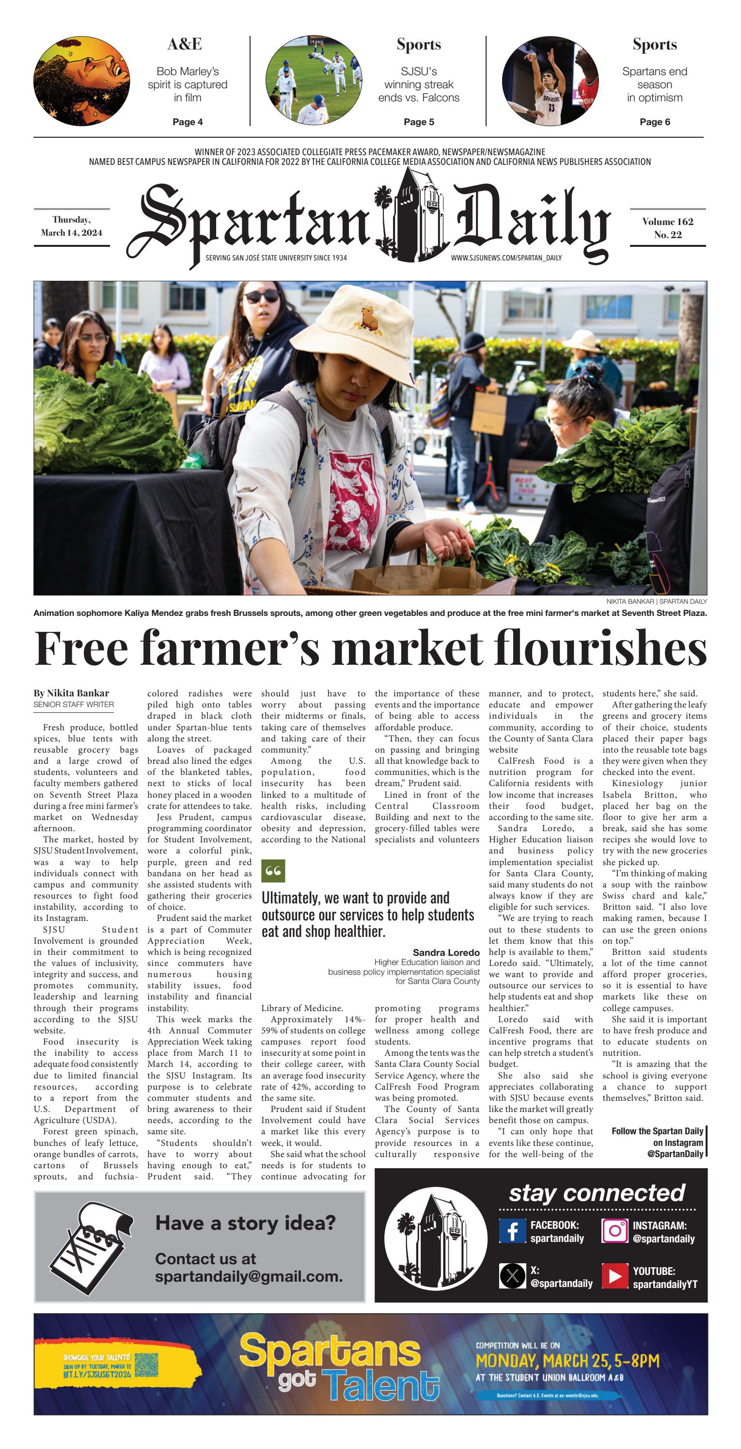 Spartan Daily Vol. 162 No. 22 by Spartan Daily - Issuu