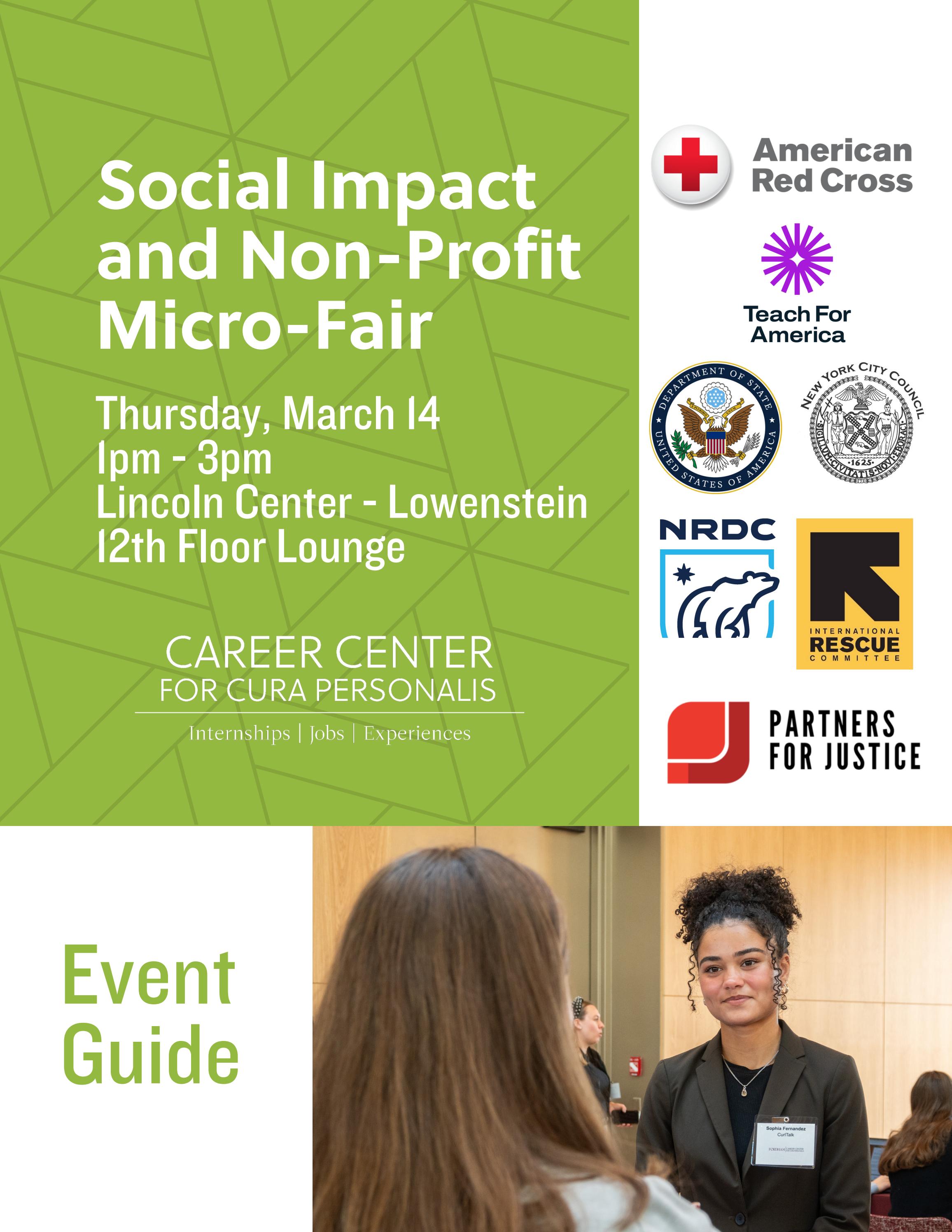 Social Impact and Non-Profit Micro-Fair Brochure by Fordham Career ...