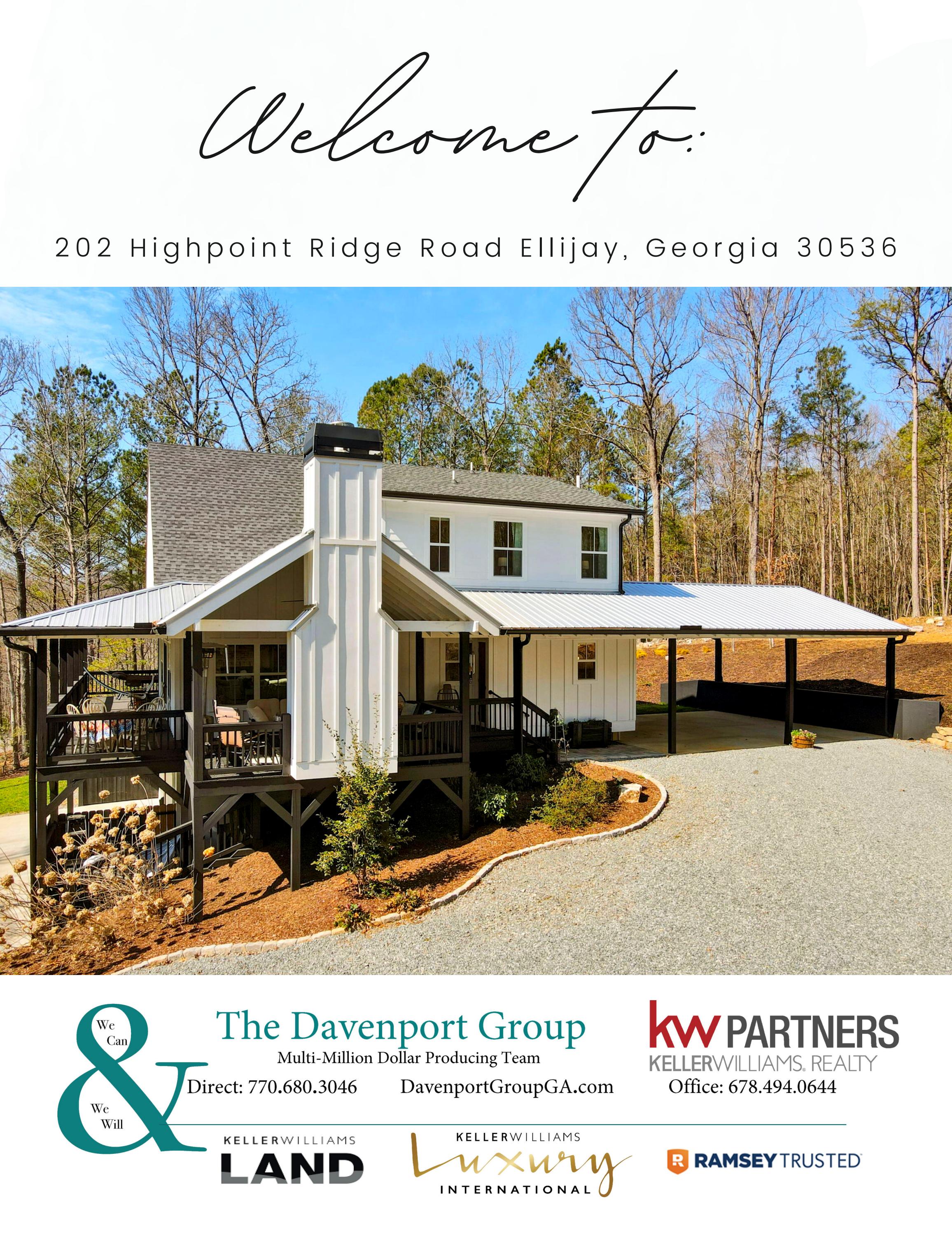 202 Highpoint Ridge Road Ellijay, Georgia 30536 by DesignedByDavenport ...