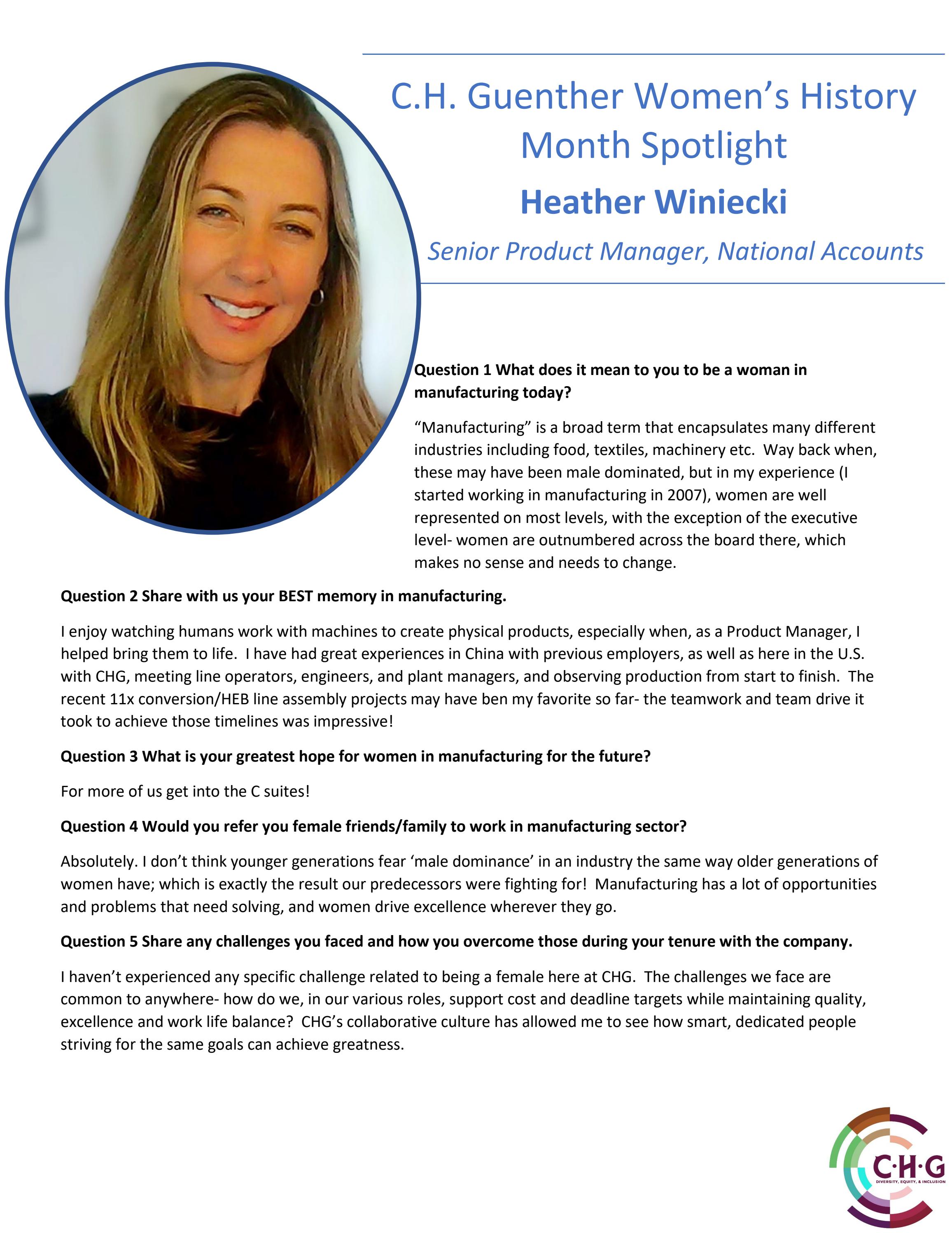Women's History Month -- Heather Winiecki by chguenther - Issuu