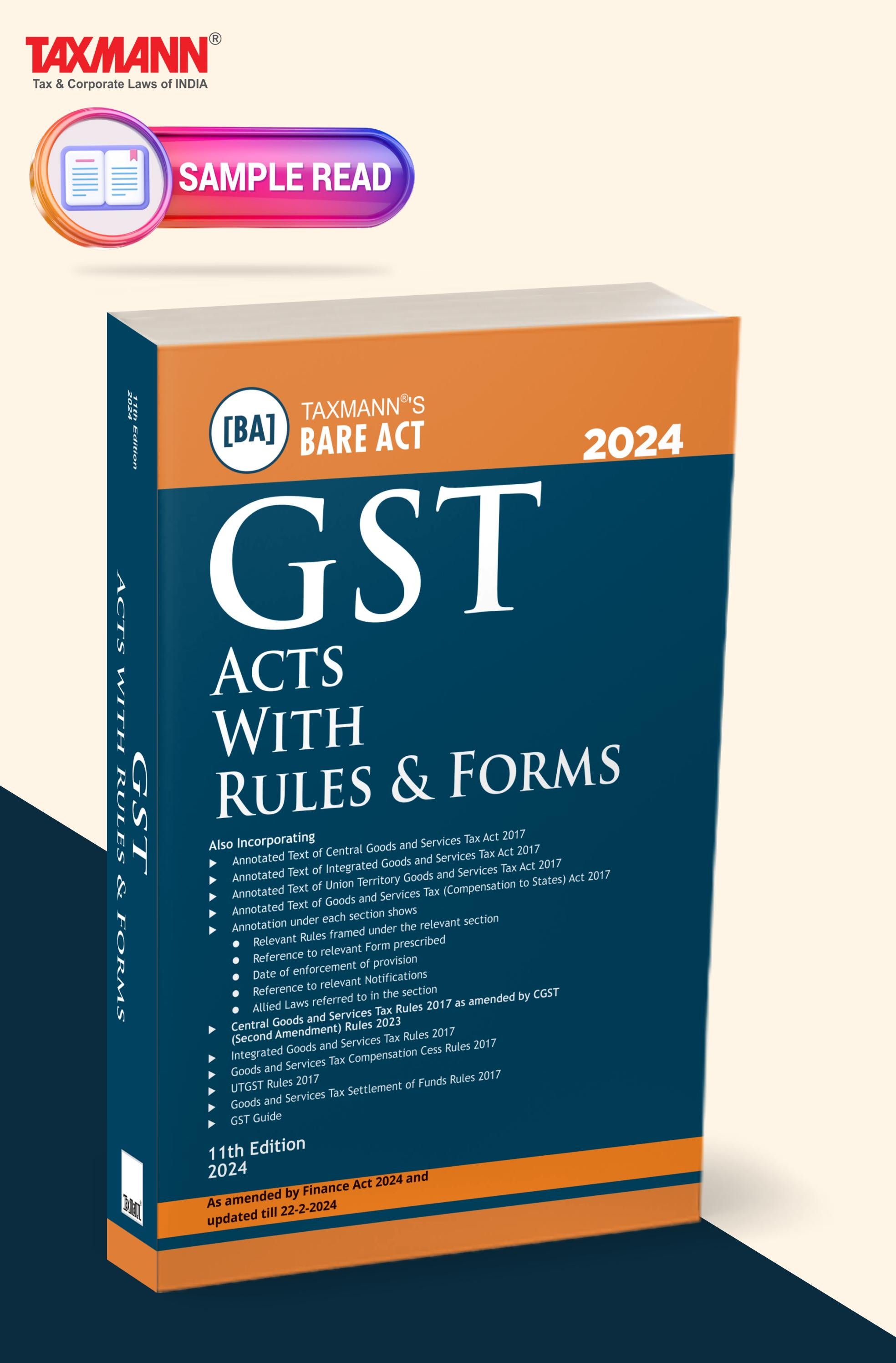 Taxmann's GST Acts with Rules & Forms by Taxmann - Issuu