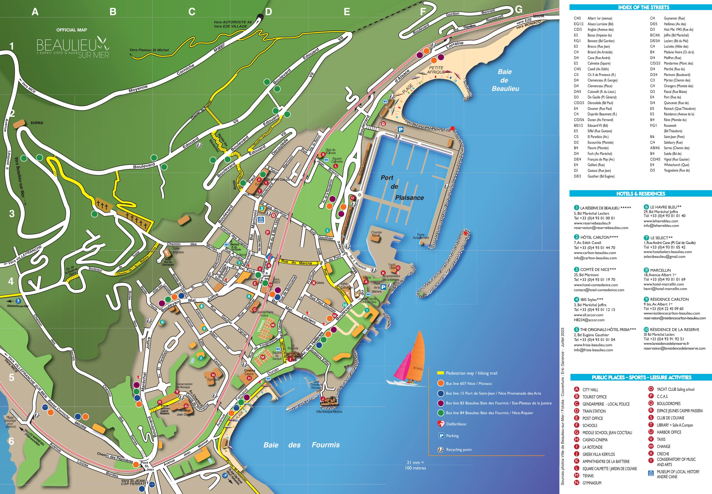 Plan Beaulieu-sur-Mer - EN by Office de Tourisme Métropolitain Nice ...