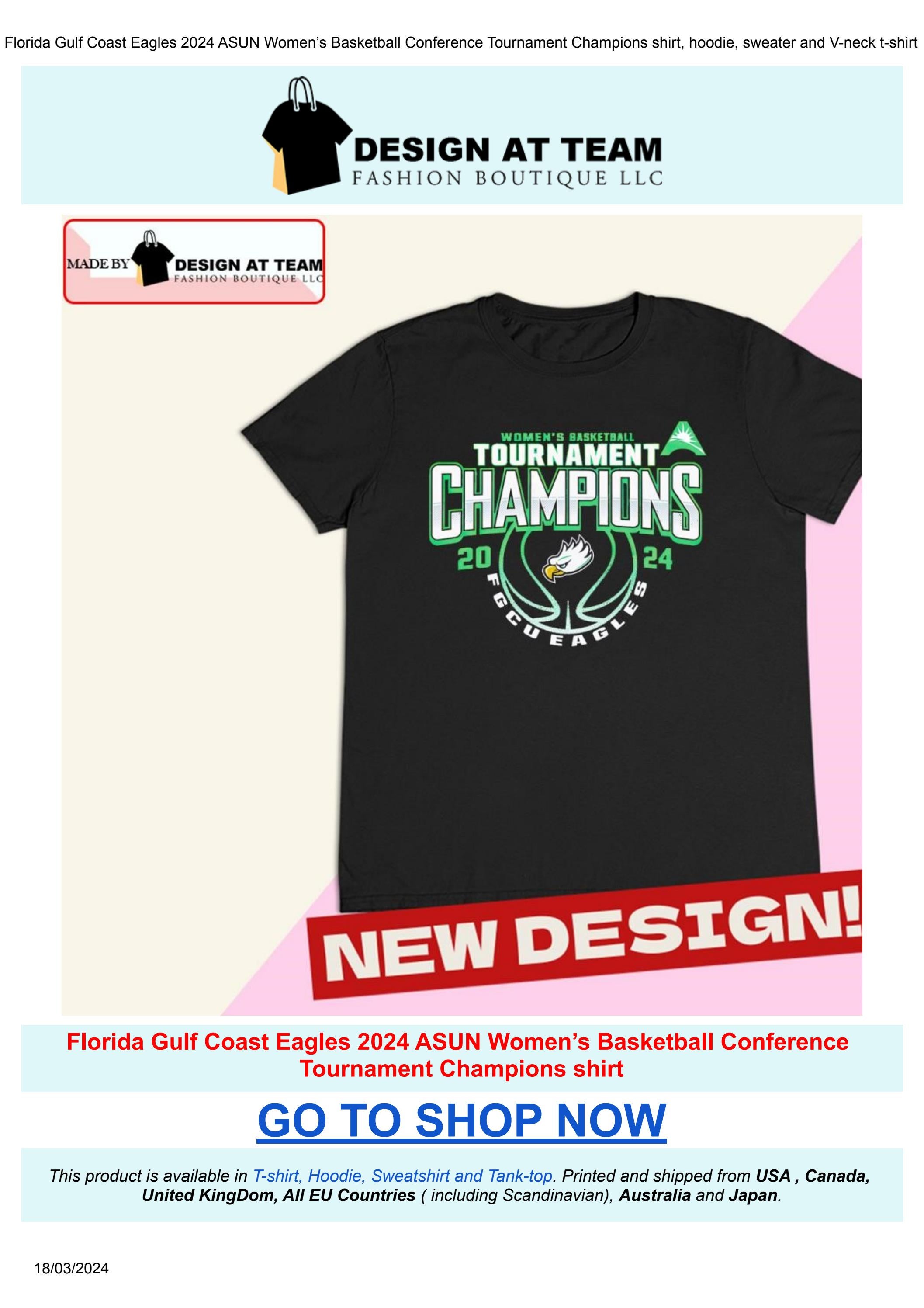 Florida Gulf Coast Eagles 2024 ASUN Women’s Basketball Conference ...
