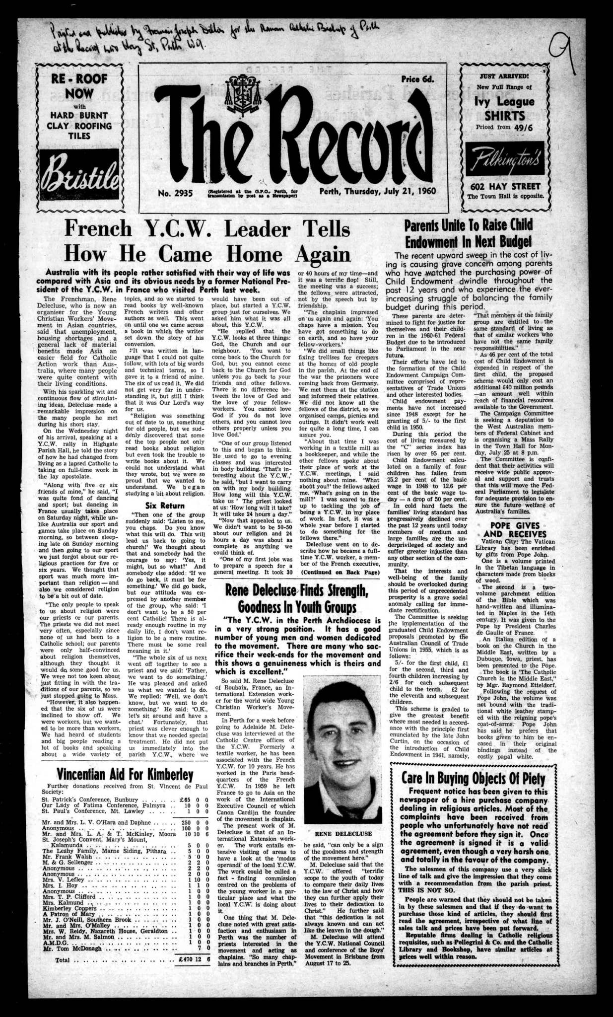 The Record Newspaper 21 July 1960 by The Record - Issuu