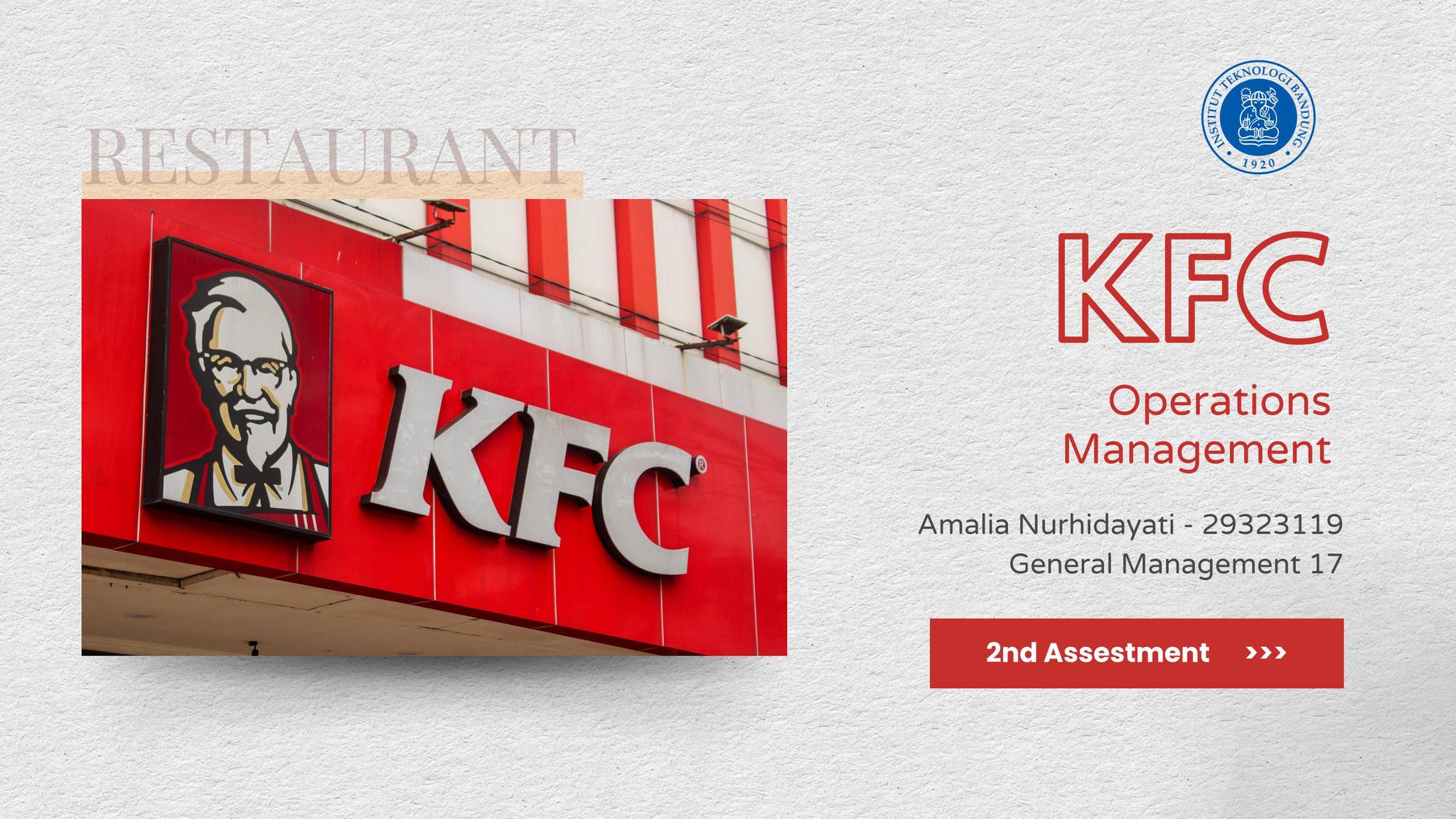 KFC strategic capacity management (Operation strategy) by Amalia ...
