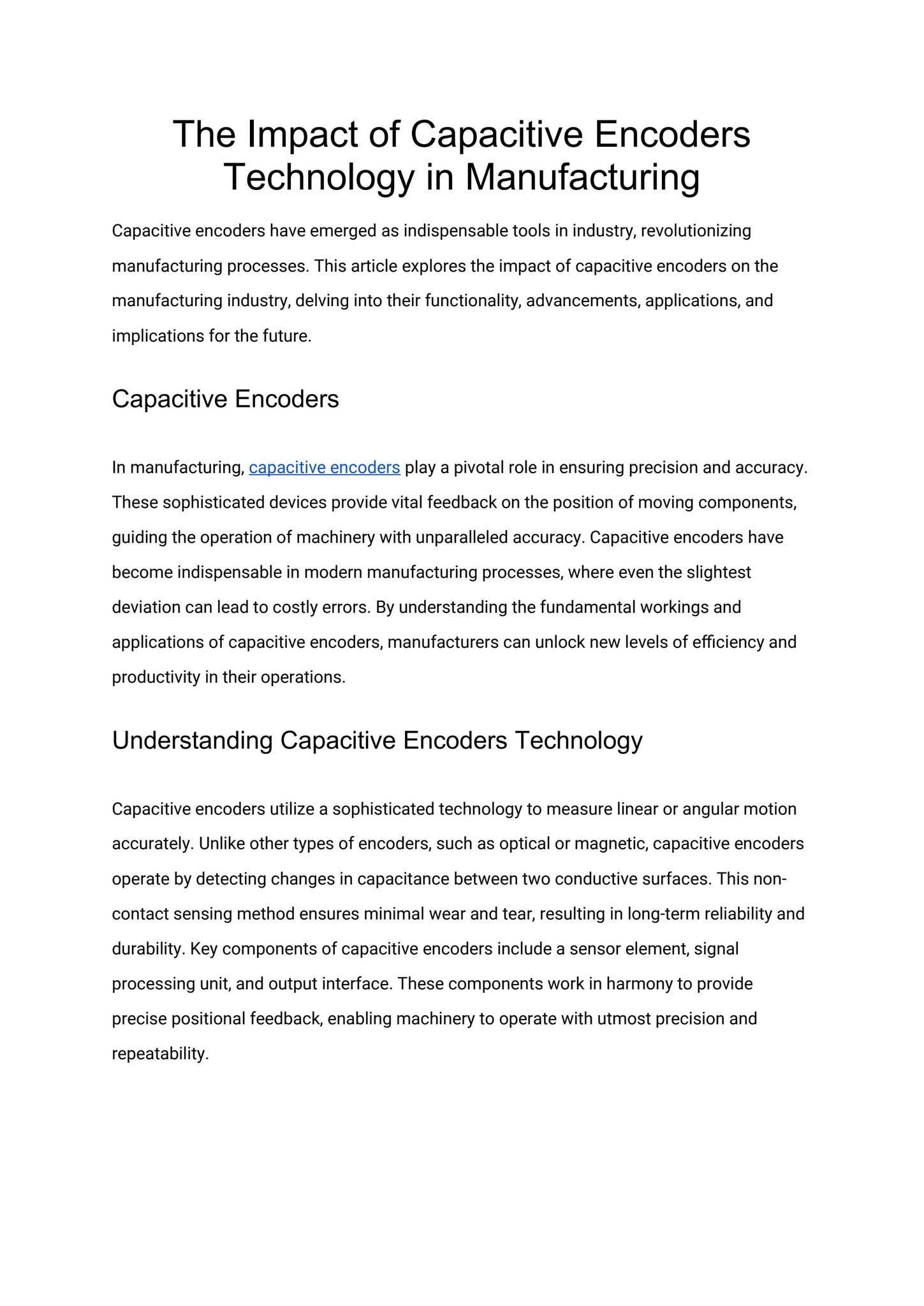 The Impact of Capacitive Encoders Technology in Manufacturing by Beta ...