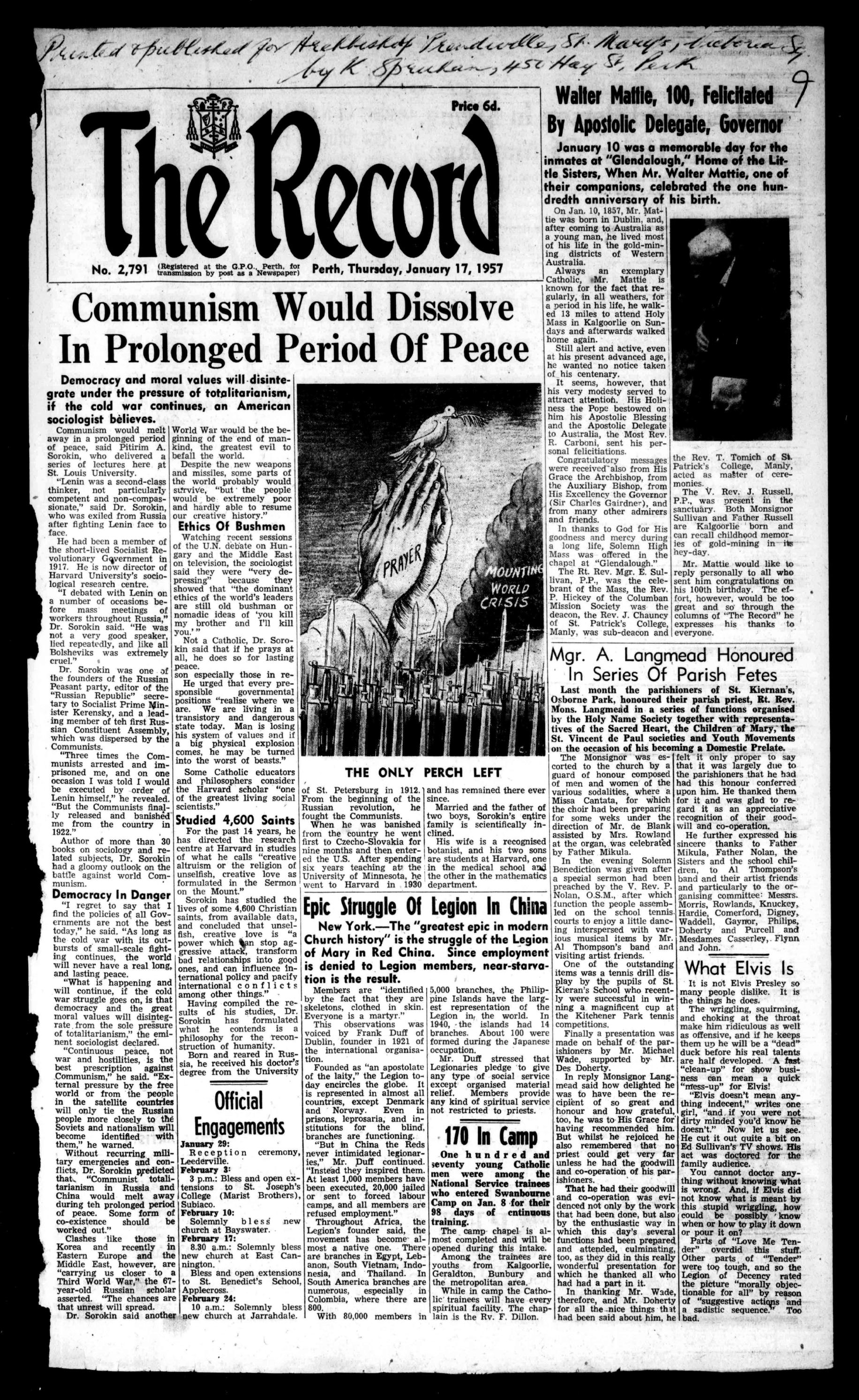 The Record Newspaper 17 January 1957 by The Record - Issuu