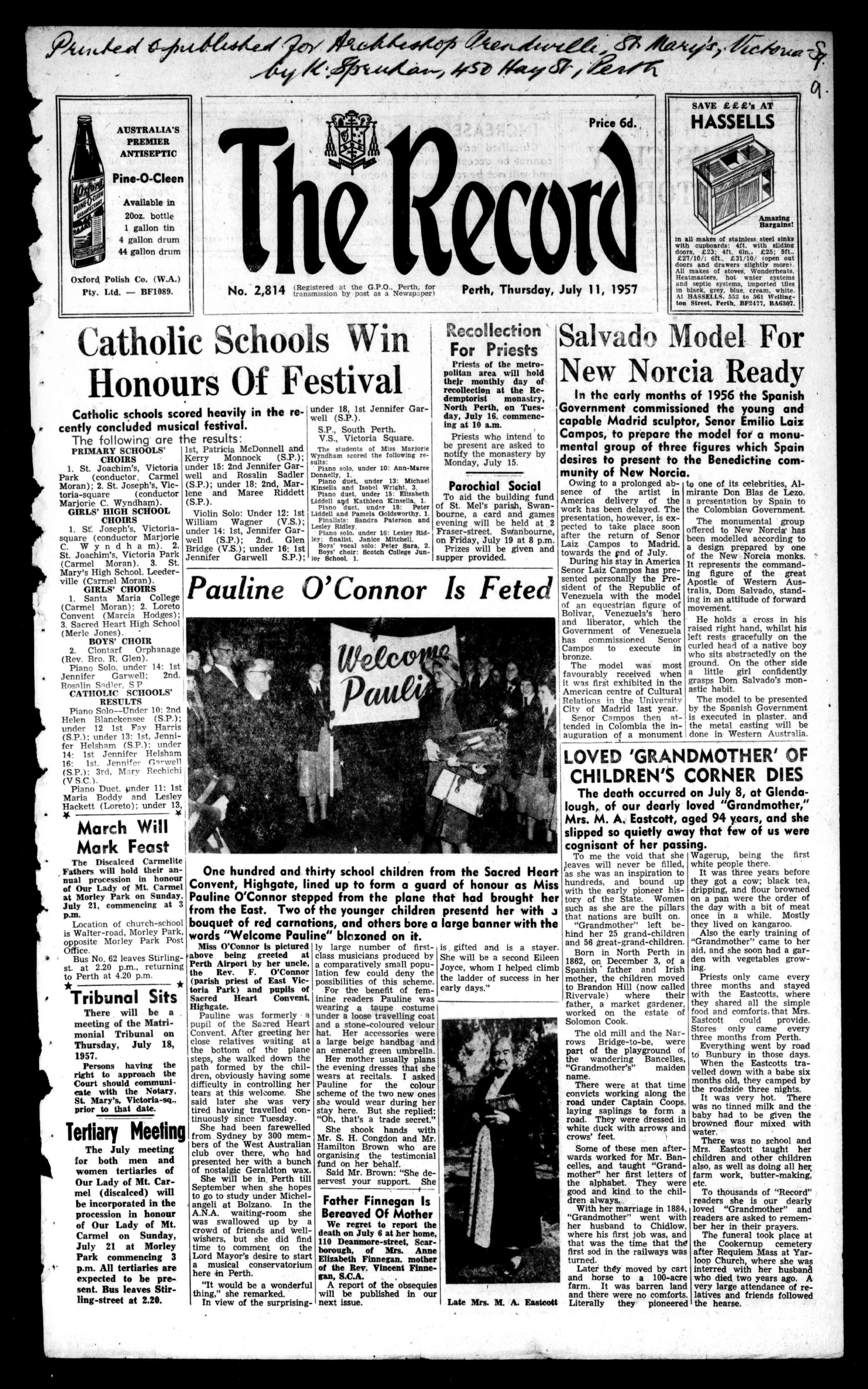 The Record Newspaper 11 July 1957 by The Record - Issuu