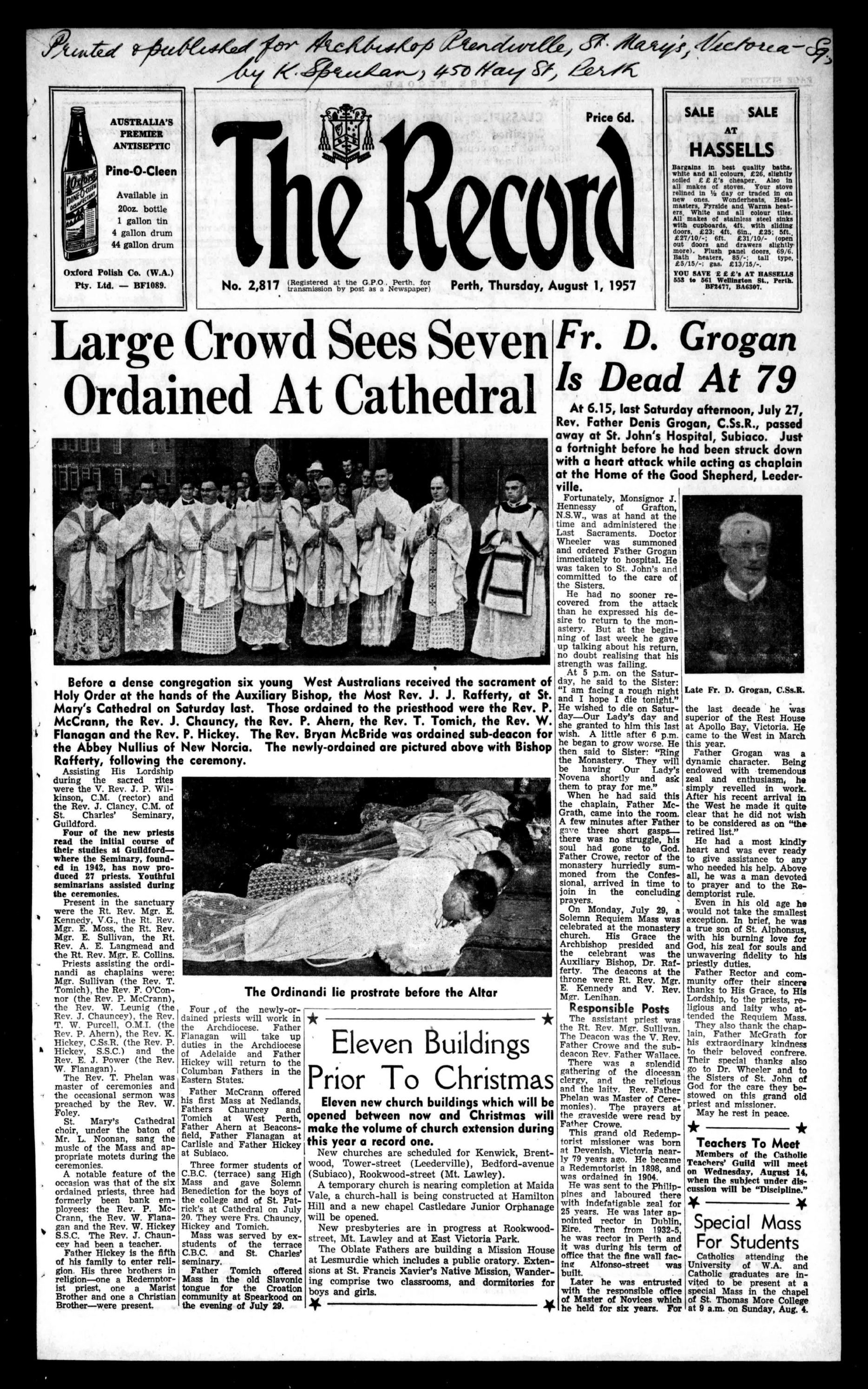 The Record Newspaper 01 August 1957 by The Record - Issuu