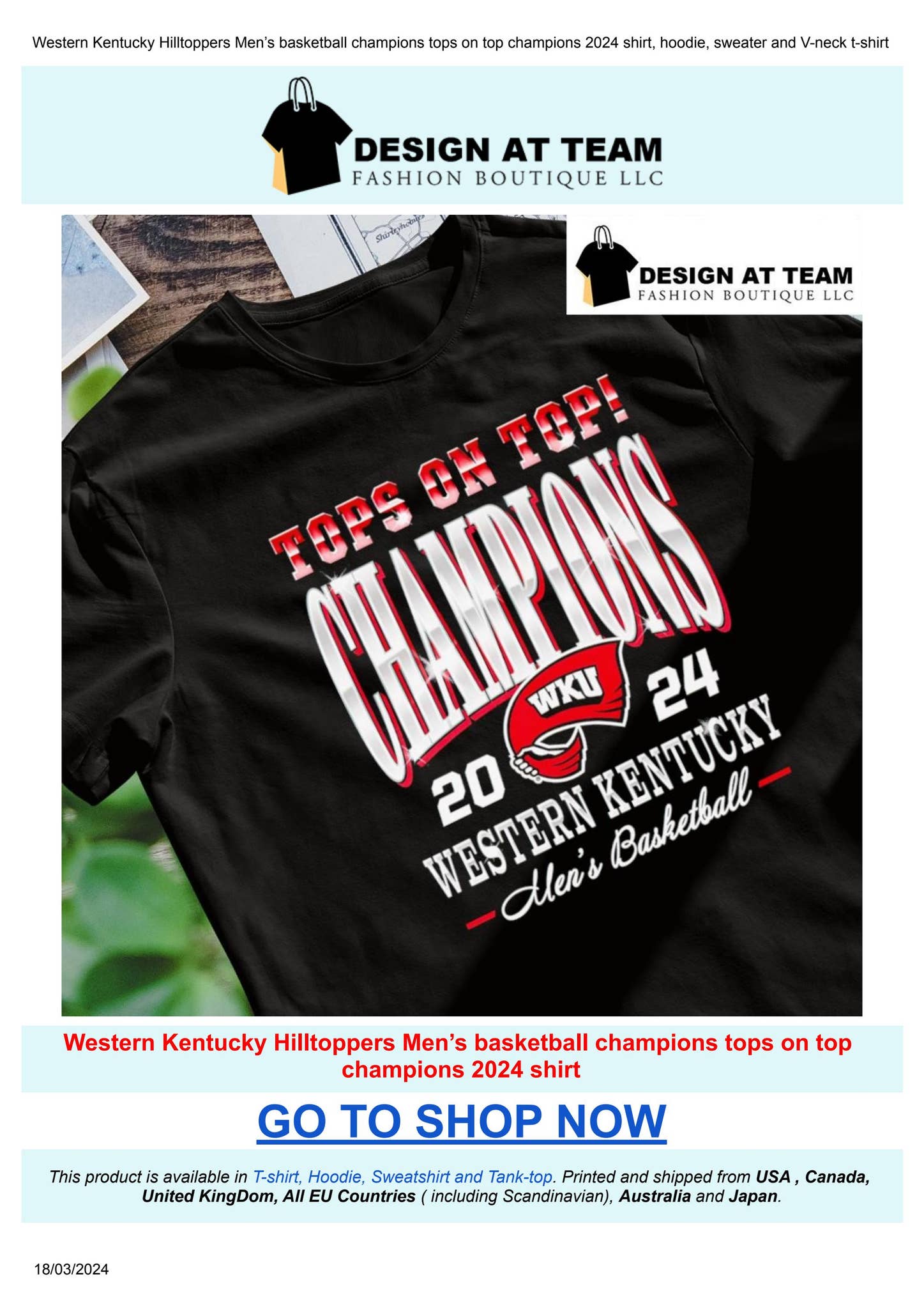 Western Kentucky Hilltoppers Men’s basketball champions tops on top ...