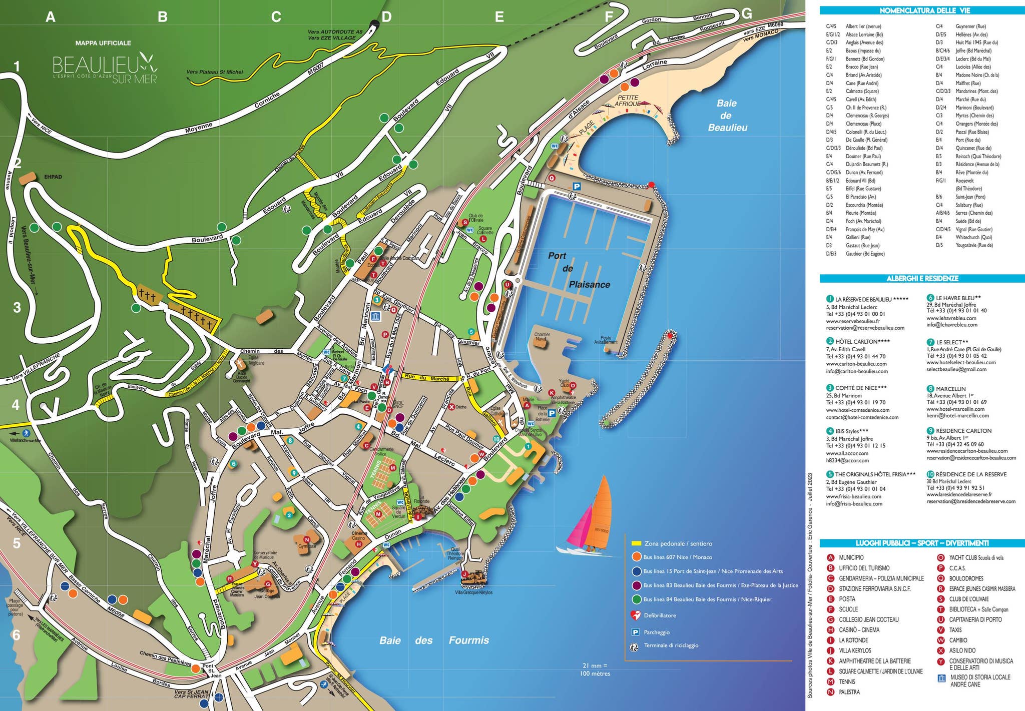 Plan Beaulieu-sur-Mer - IT by Office de Tourisme Métropolitain Nice ...