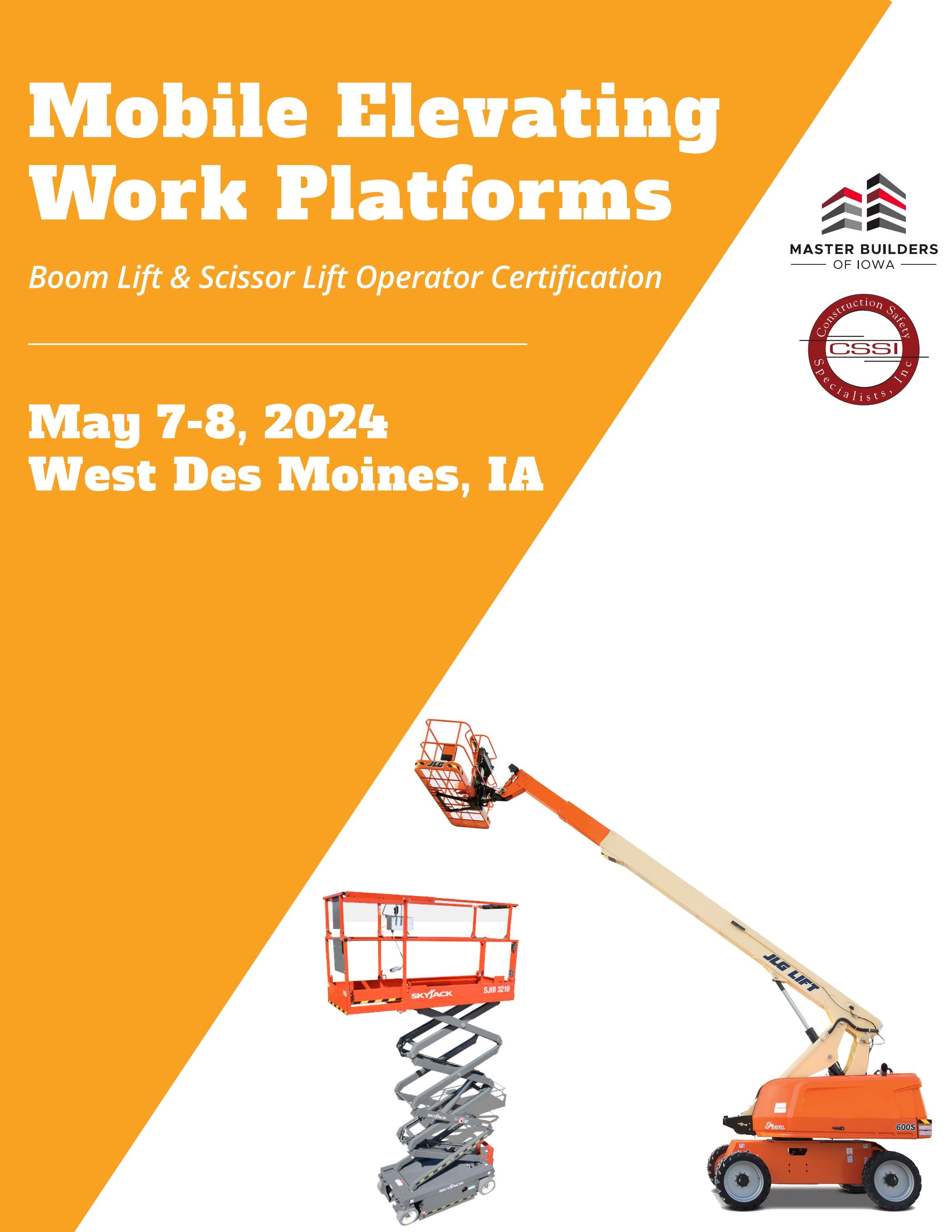 Mobile Elevating Work Platforms by MasterBuildersofIowa - Issuu