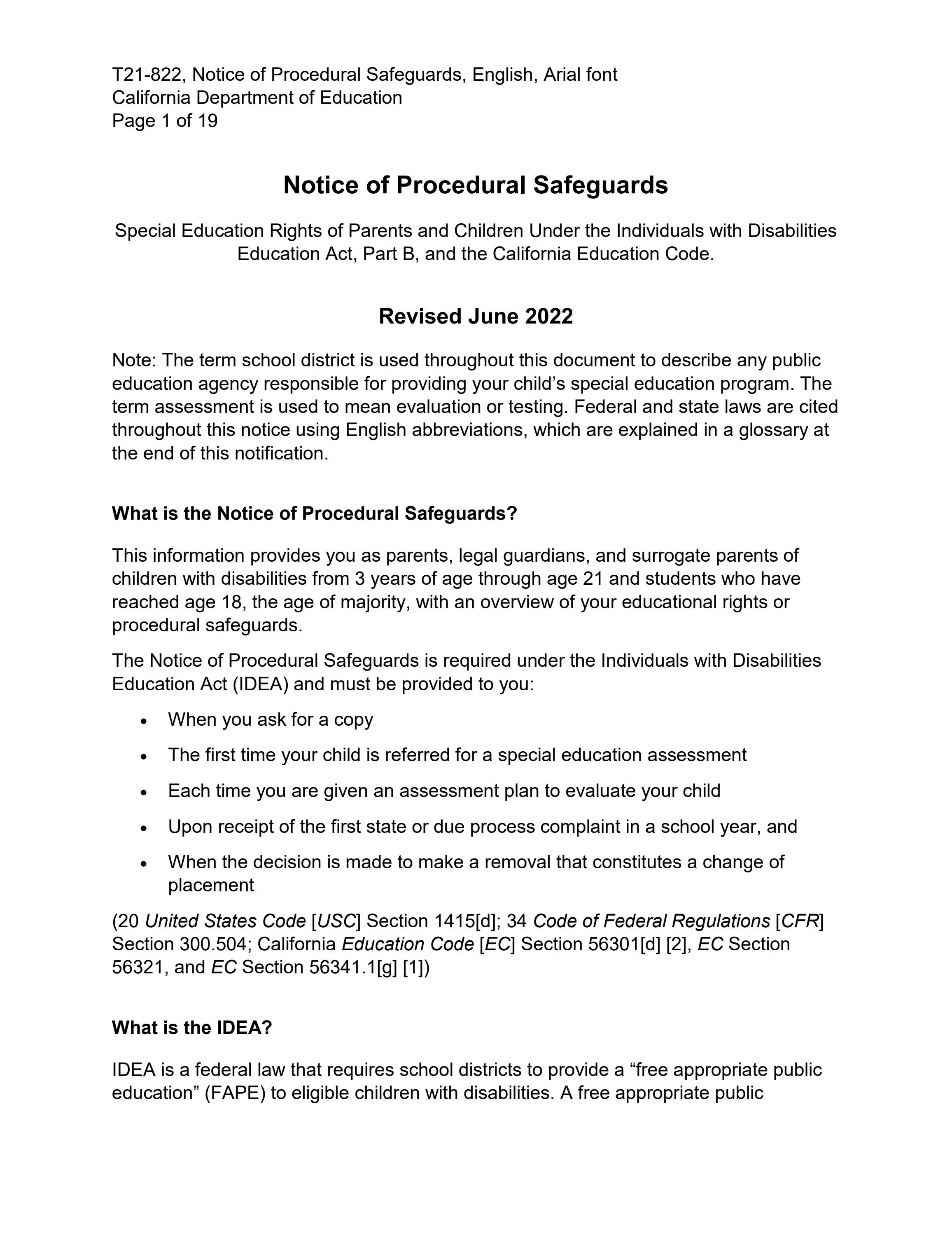 Procedural Safeguards by fsusd-co - Issuu
