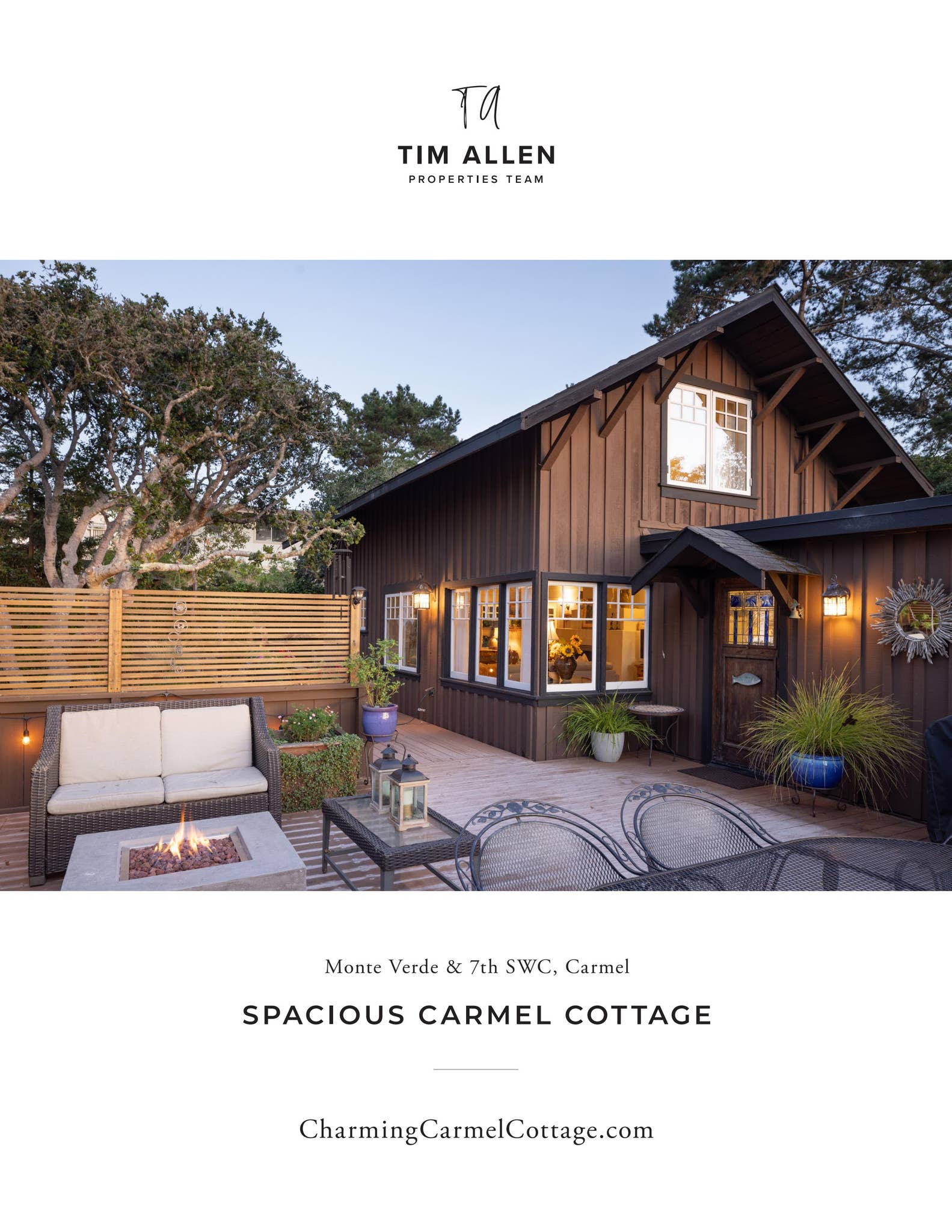 Spacious Carmel Cottage - Monte Verde & 7th SWC by Tim Allen Properties ...