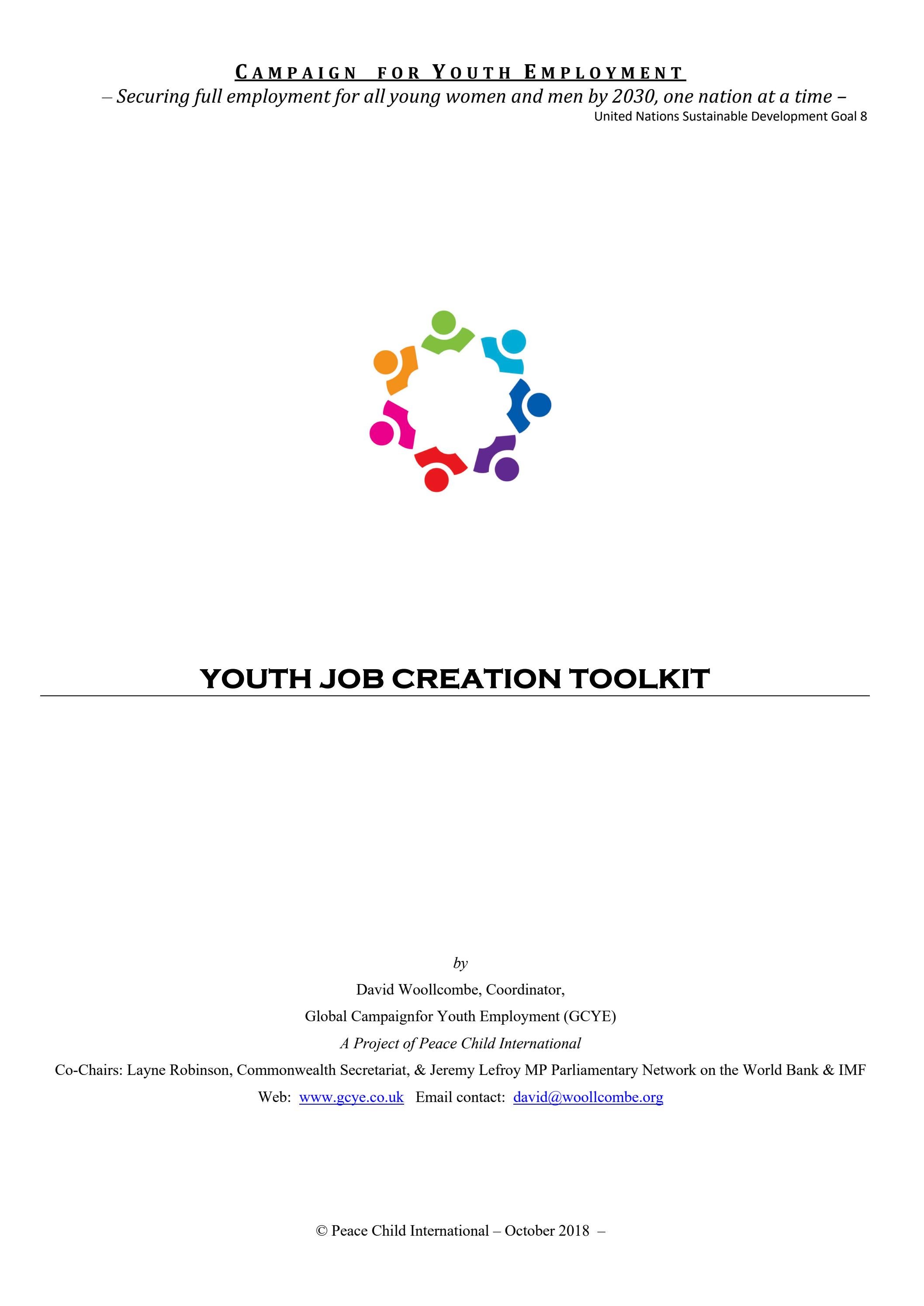 GCYE Youth Job Creation Toolkit - Part ONE by david woollcombe - Issuu