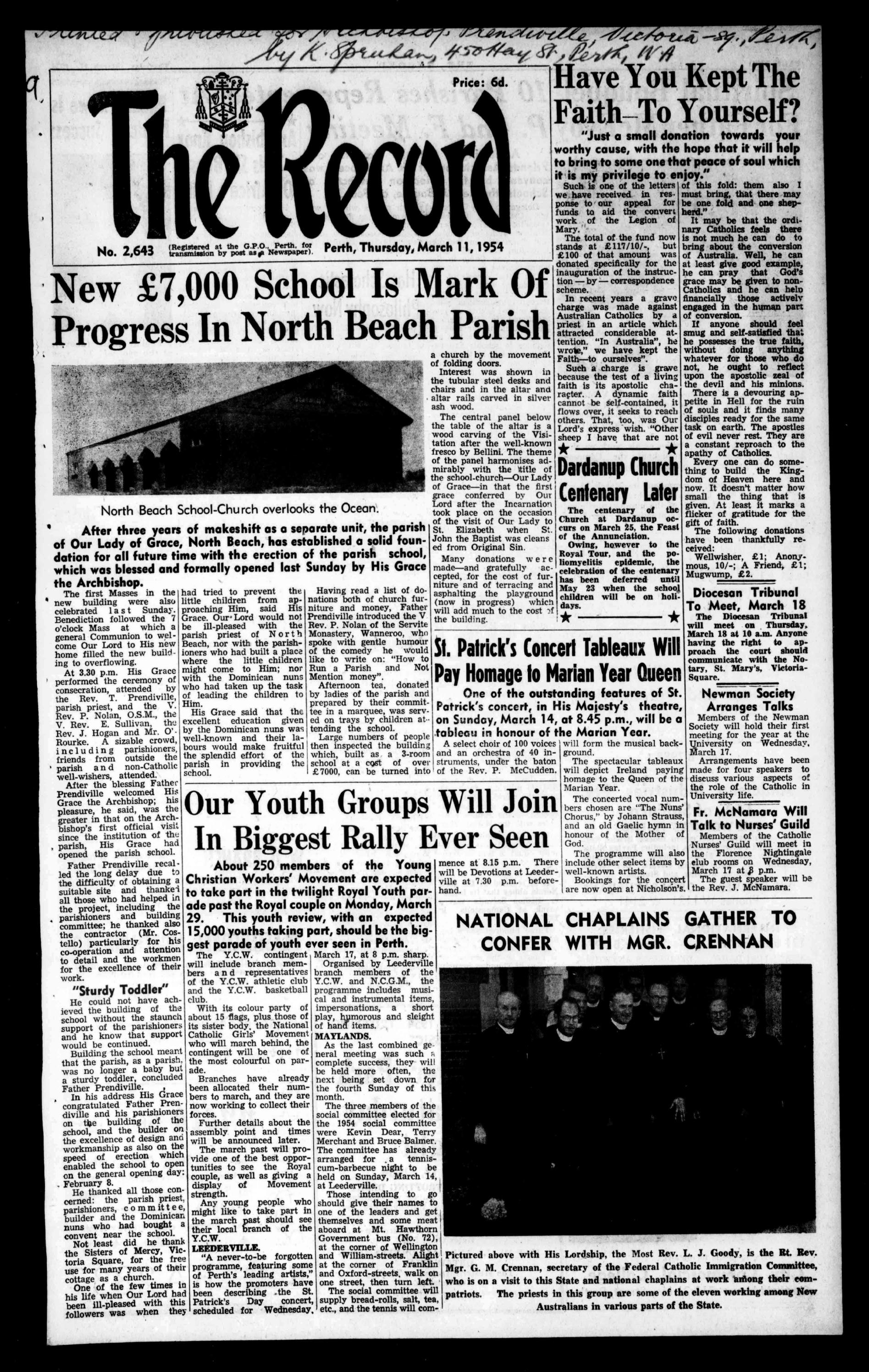 The Record Newspaper 11 March 1954 by The Record - Issuu