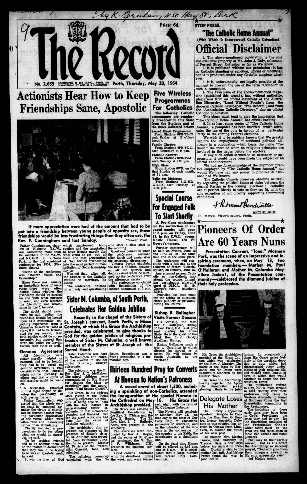 The Record Newspaper 20 May 1954 by The Record - Issuu