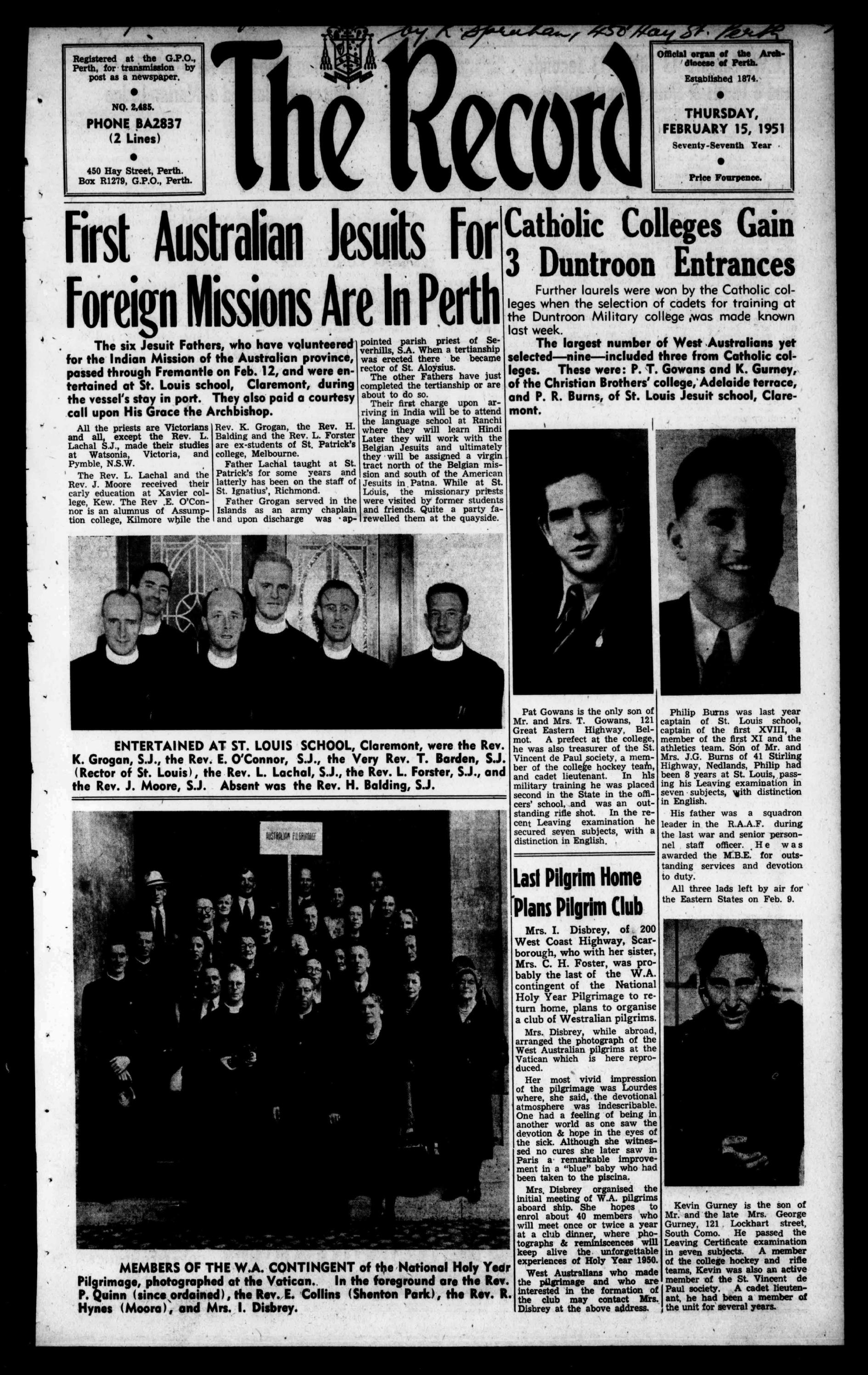 The Record Newspaper 15 February 1951 by The Record - Issuu