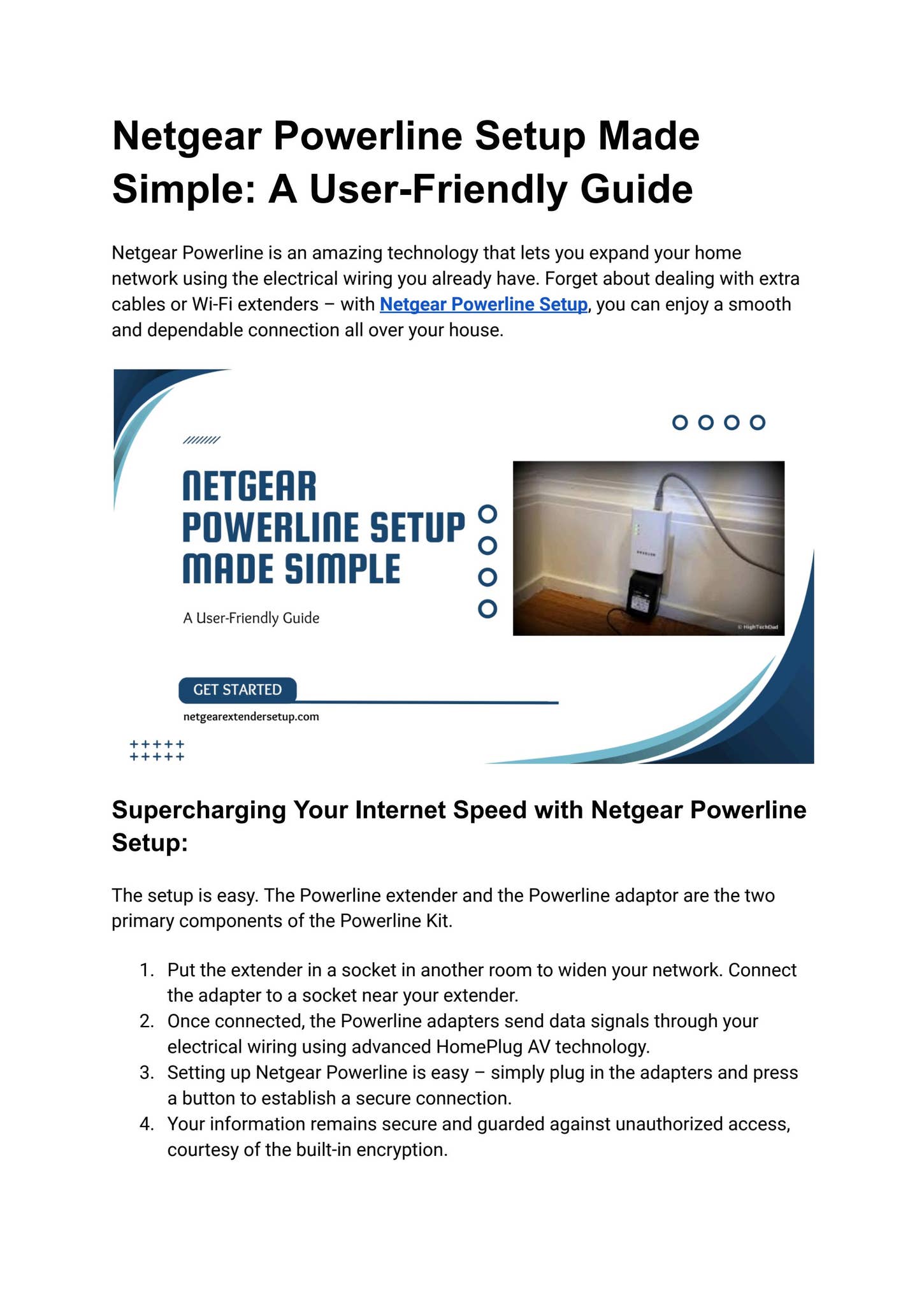 Netgear Powerline Setup by Netgear Extender Setup - Issuu