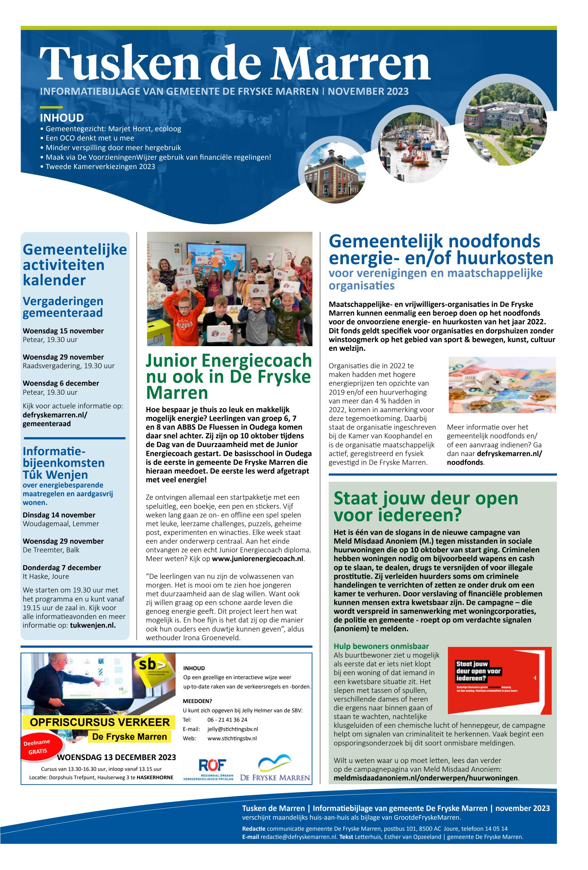 Editie november 2023 by Gemeente De Fryske Marren - Issuu