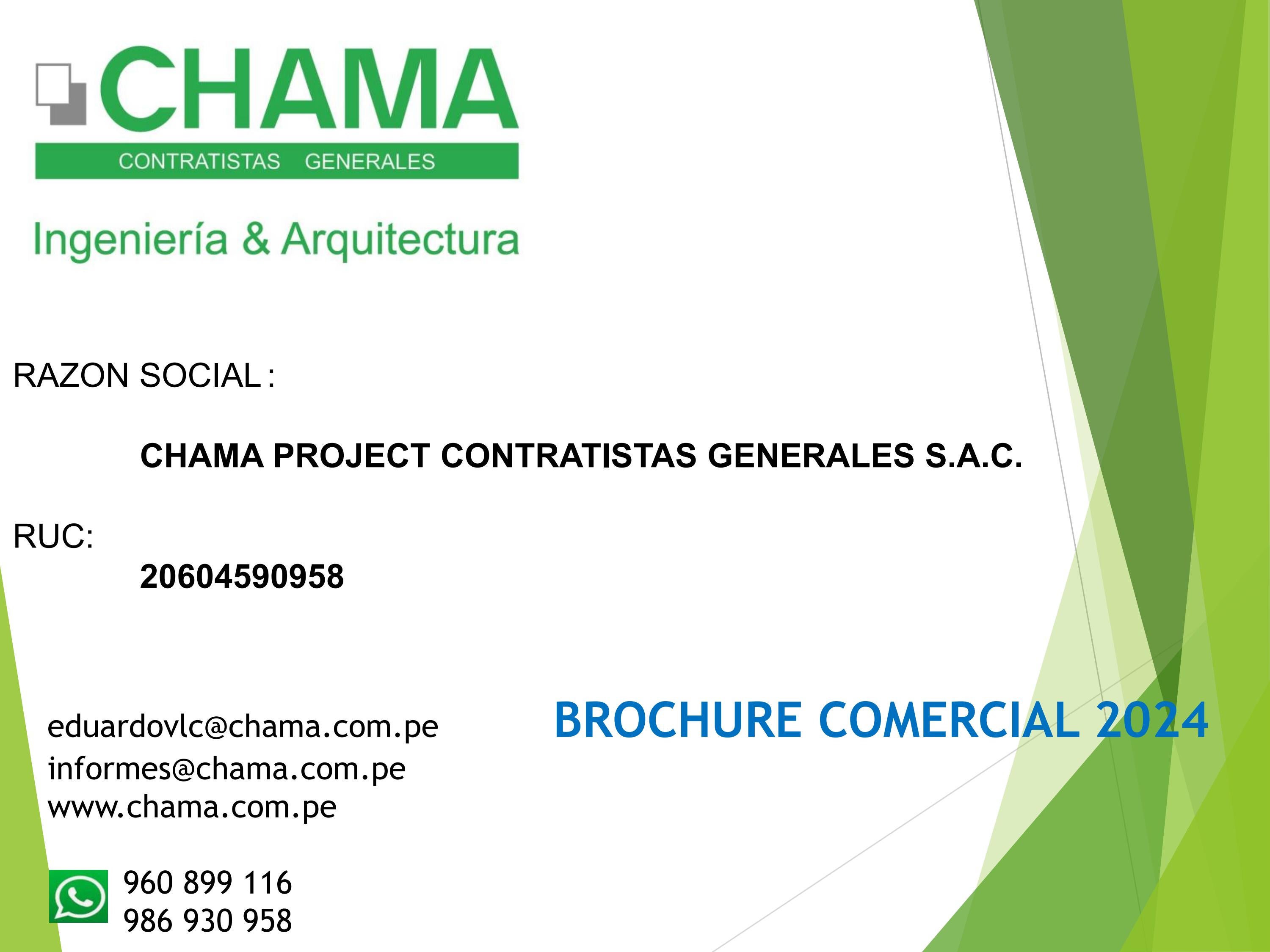 Brochure de CHAMA Project SAC by elolic - Issuu