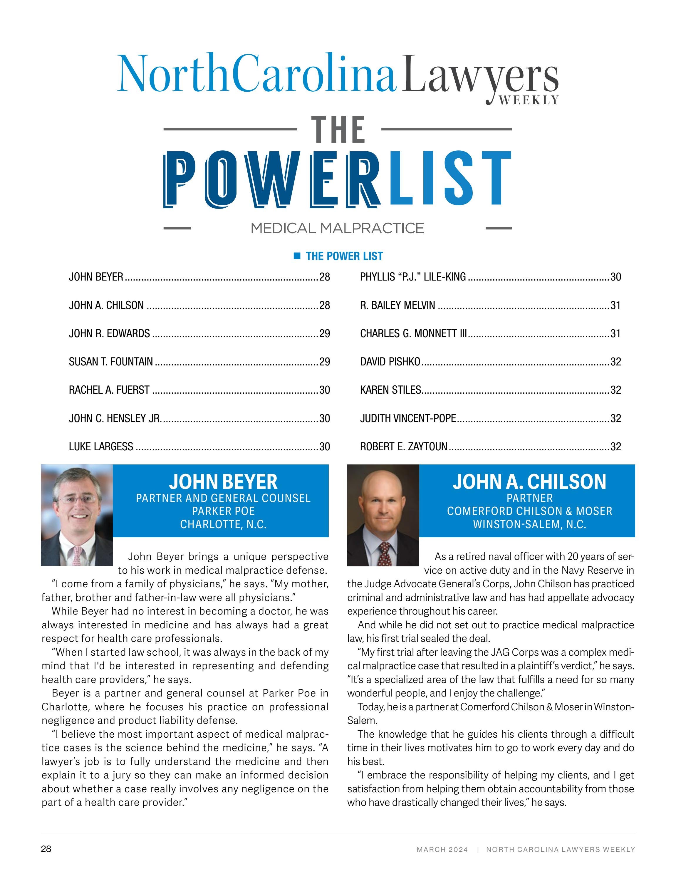 NCLW Medical Malpractice Power List 2024 by SC Biz News - Issuu