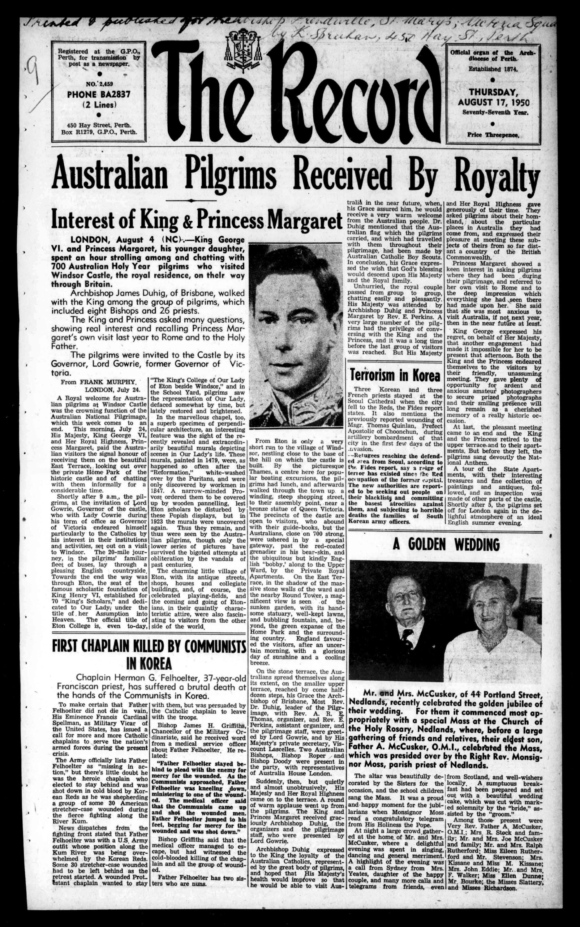 The Record Newspaper 17 August 1950 by The Record - Issuu