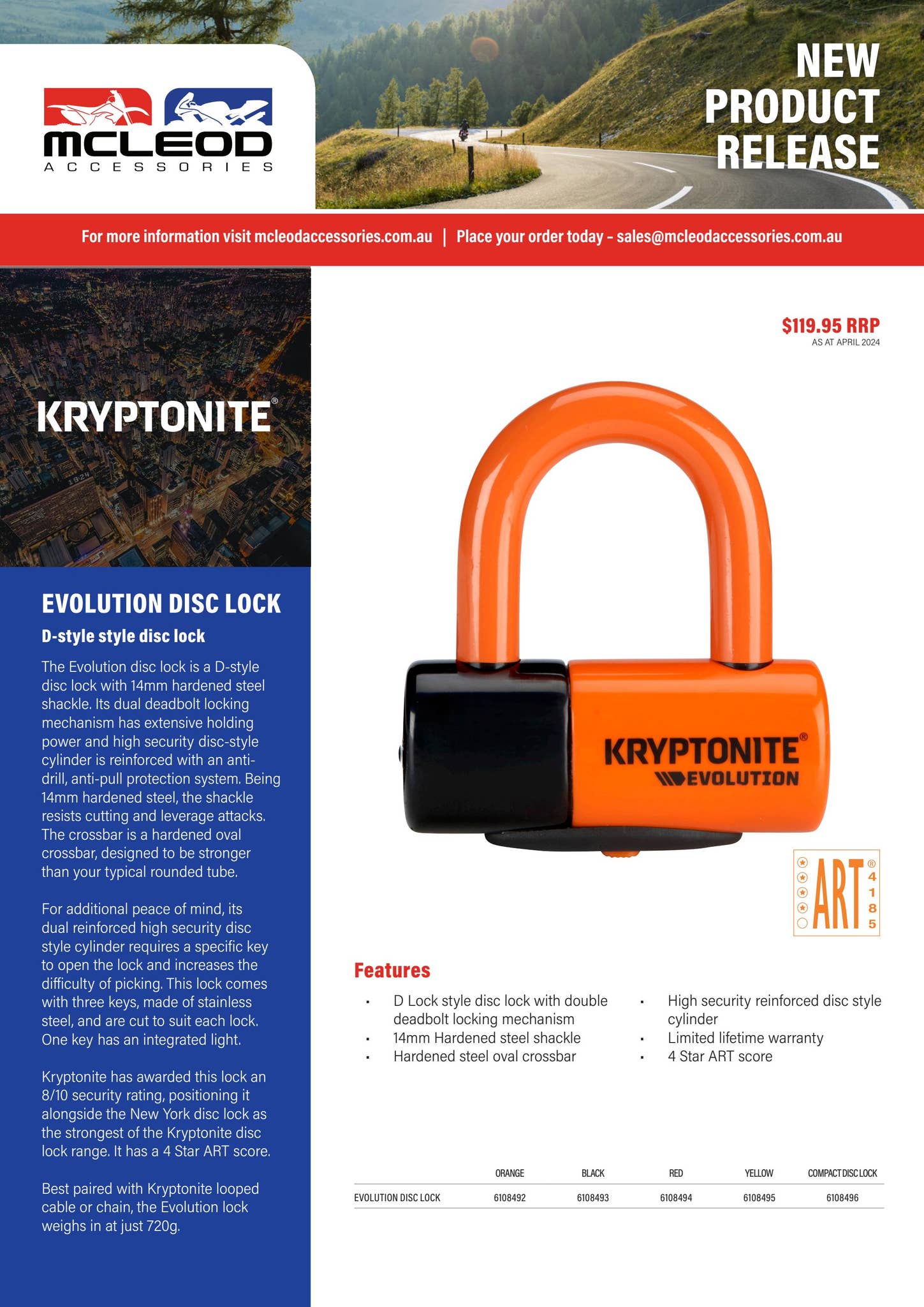 NPR - Kryptonite - Evolution Disc Lock by McLeod Accessories - Issuu