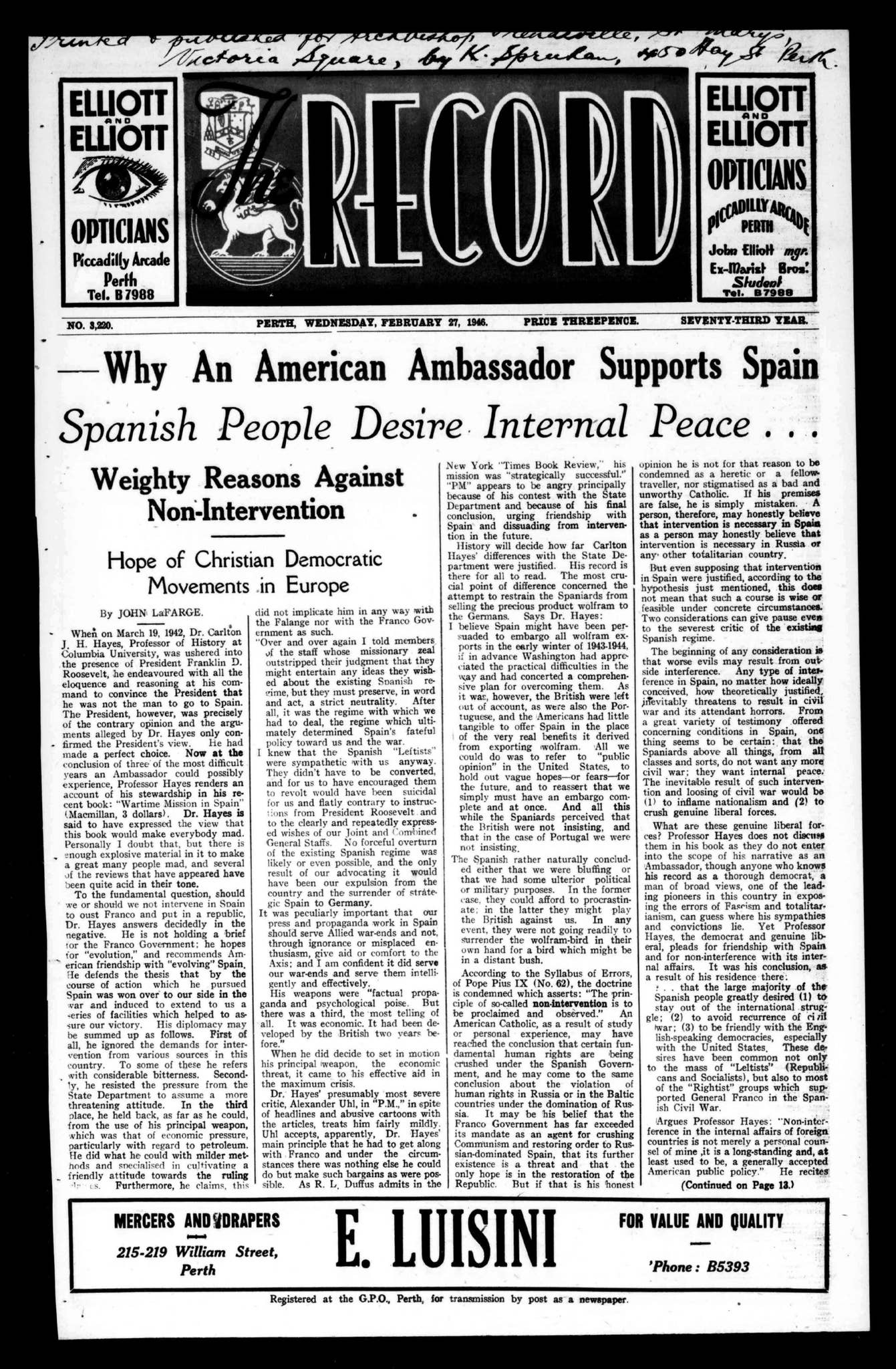 The Record Newspaper 27 February 1946 by The Record - Issuu