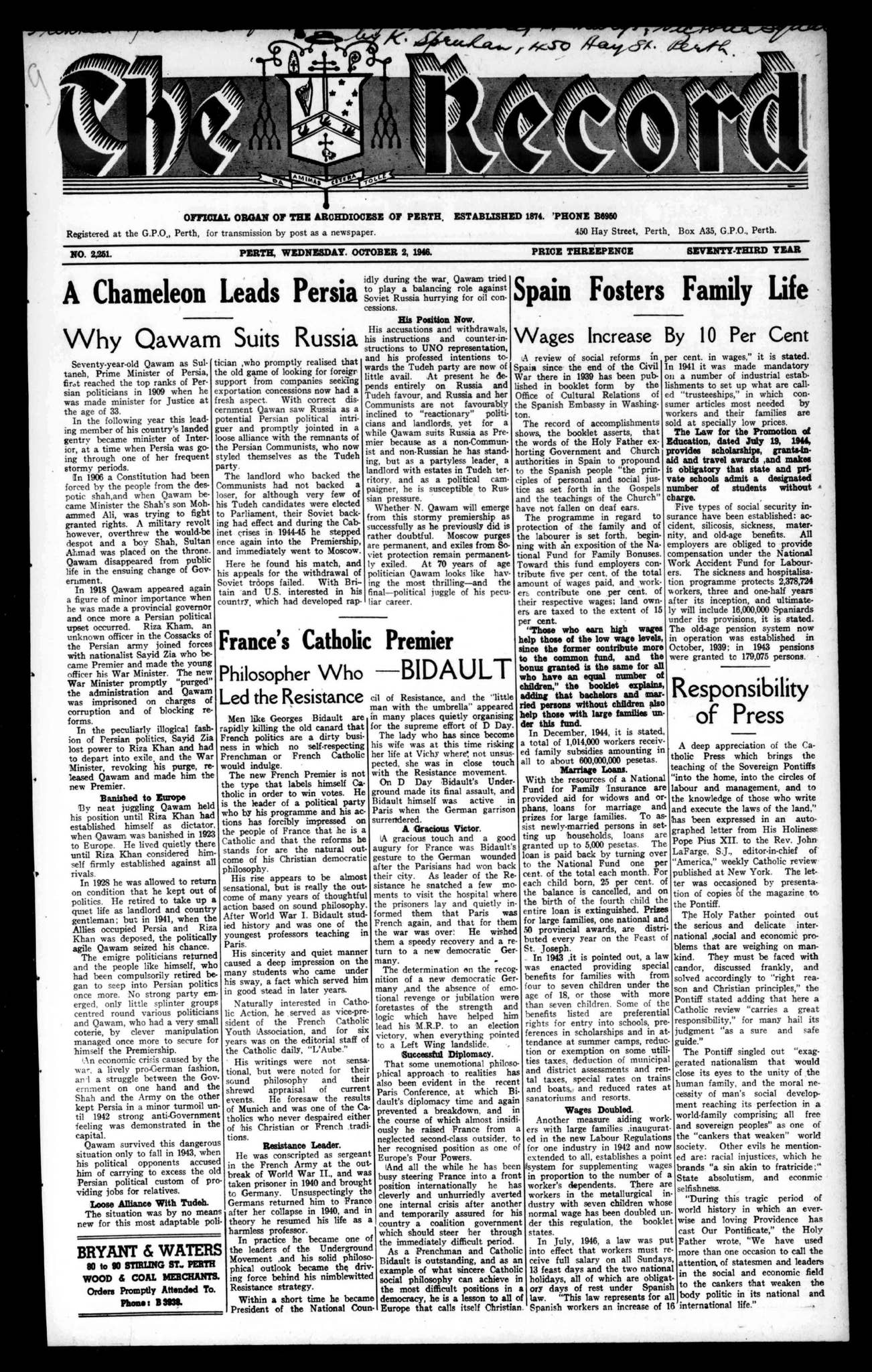 The Record Newspaper 02 October 1946 by The Record - Issuu