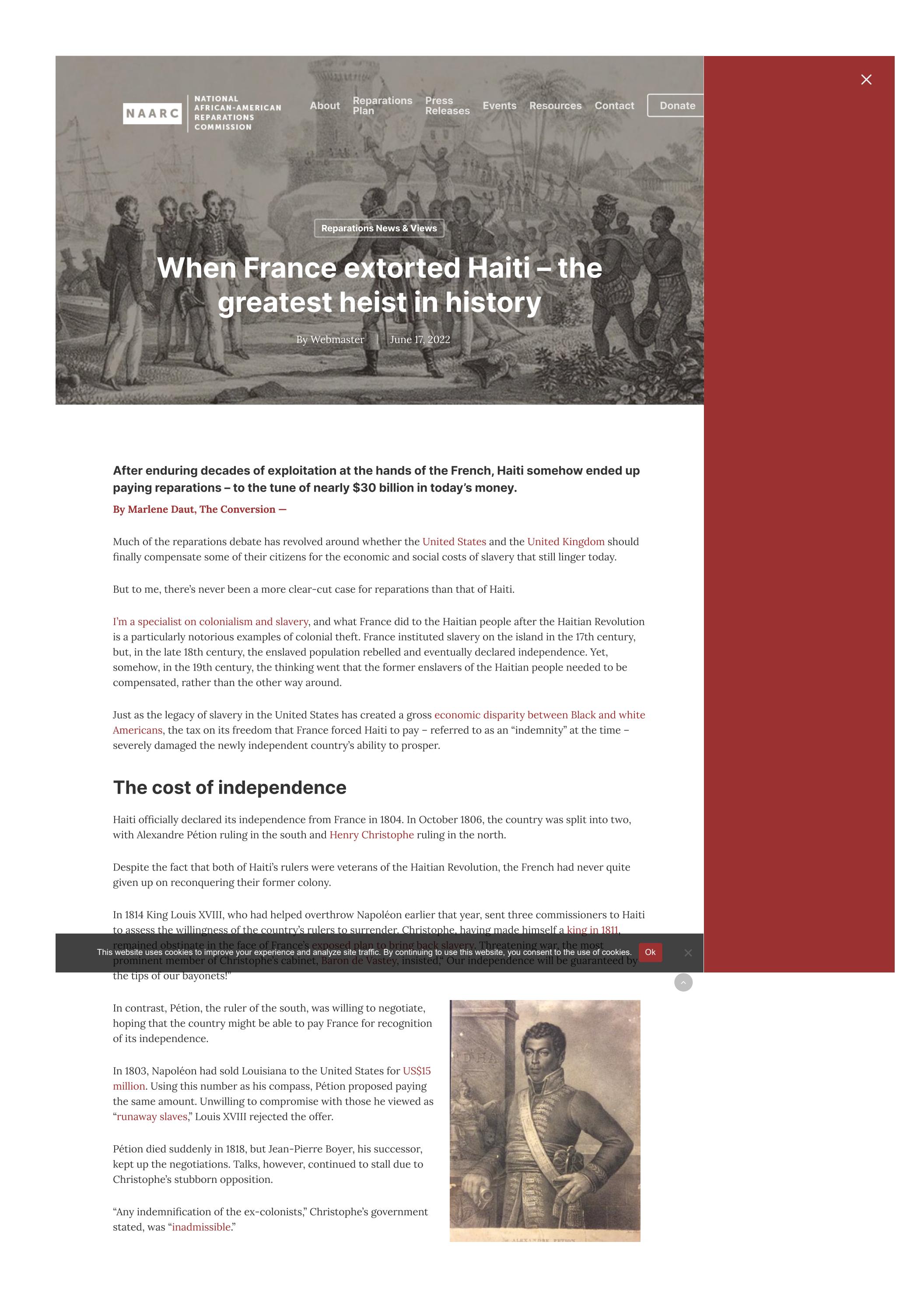 When France extorted Haiti – the greatest heist in history by National ...
