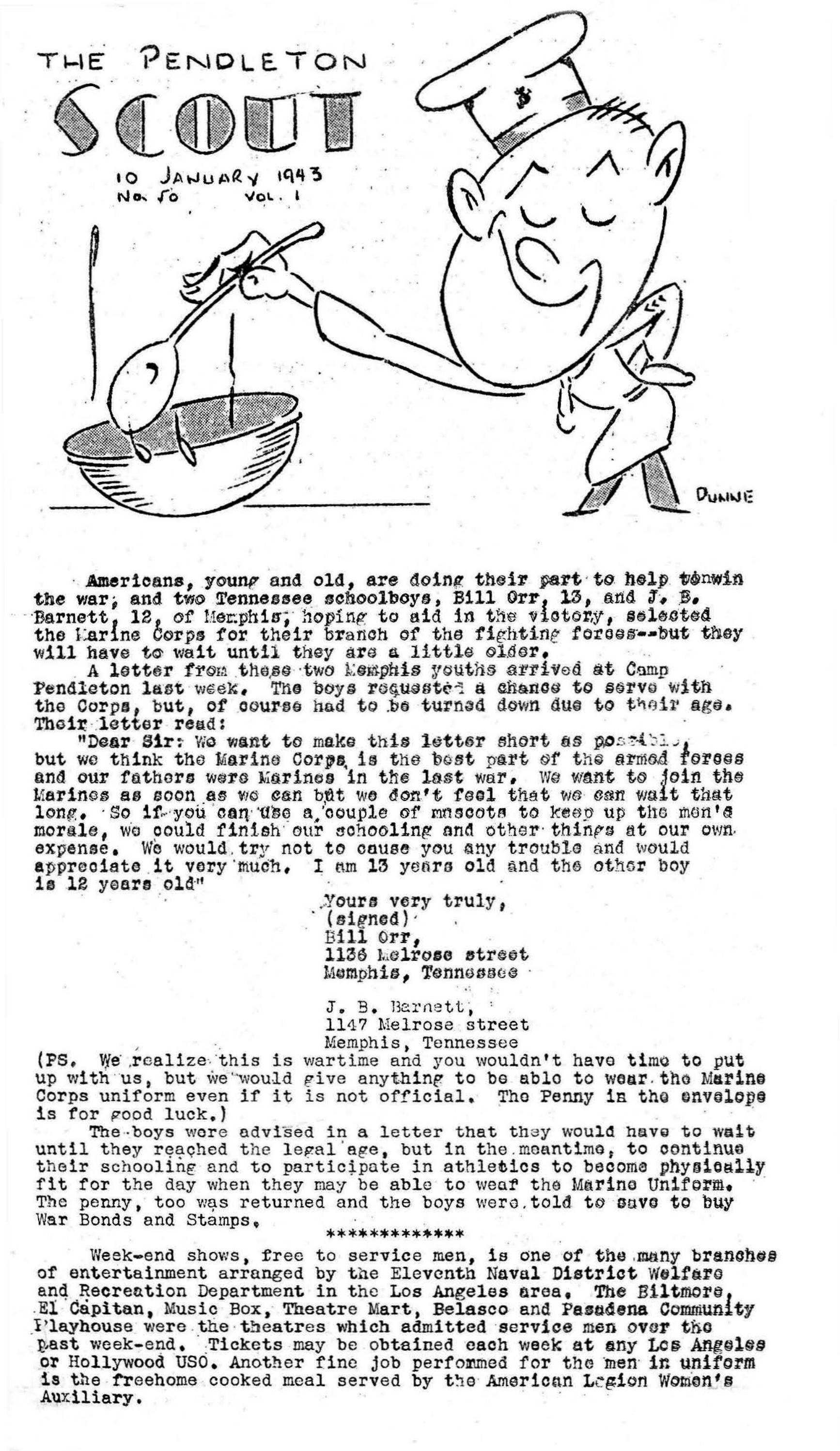 The Pendleton Scout Newspaper - Vol. 1 - No. 50 - Jan. 10, 1943 by Camp ...