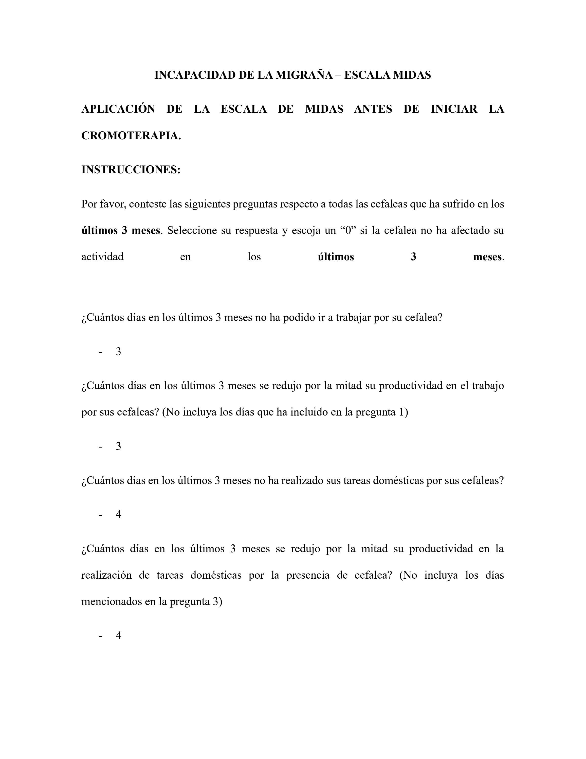 Resultados escala MIDAS by Angie Suarez - Issuu