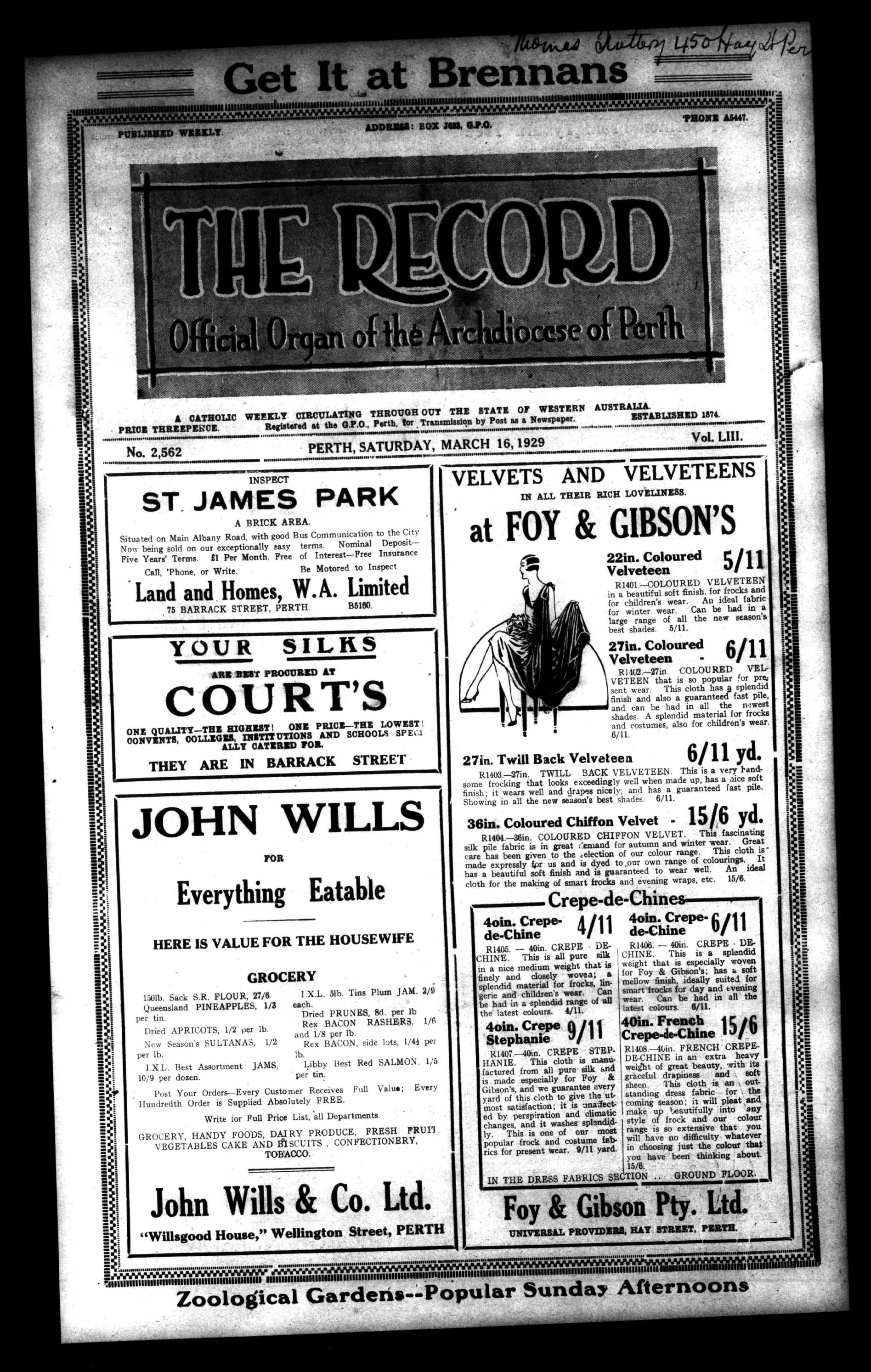 The Record Newspaper 16 March 1929 by The Record - Issuu