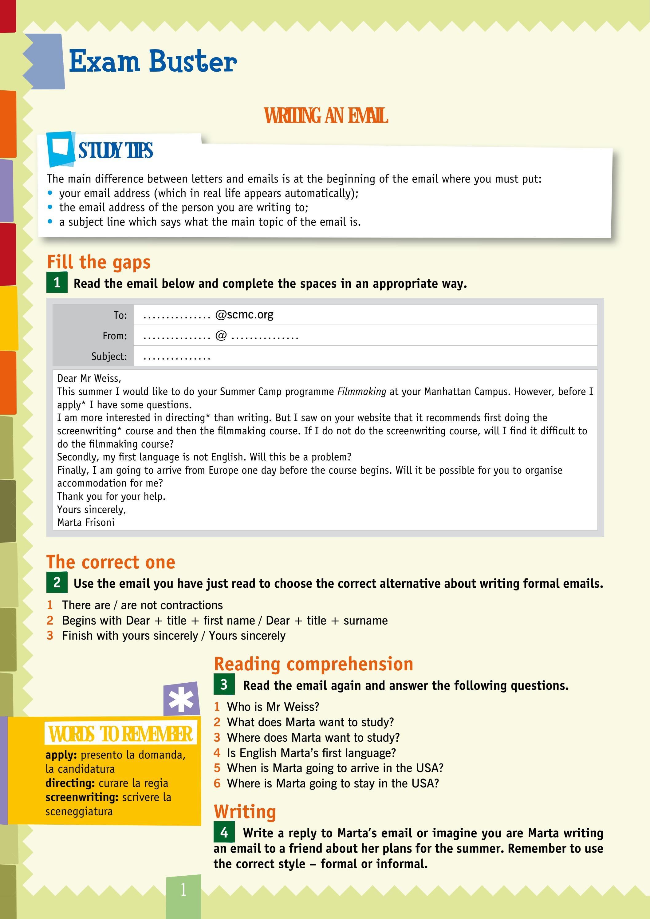 Writing an Email | Exam Buster by ELI Publishing - Issuu