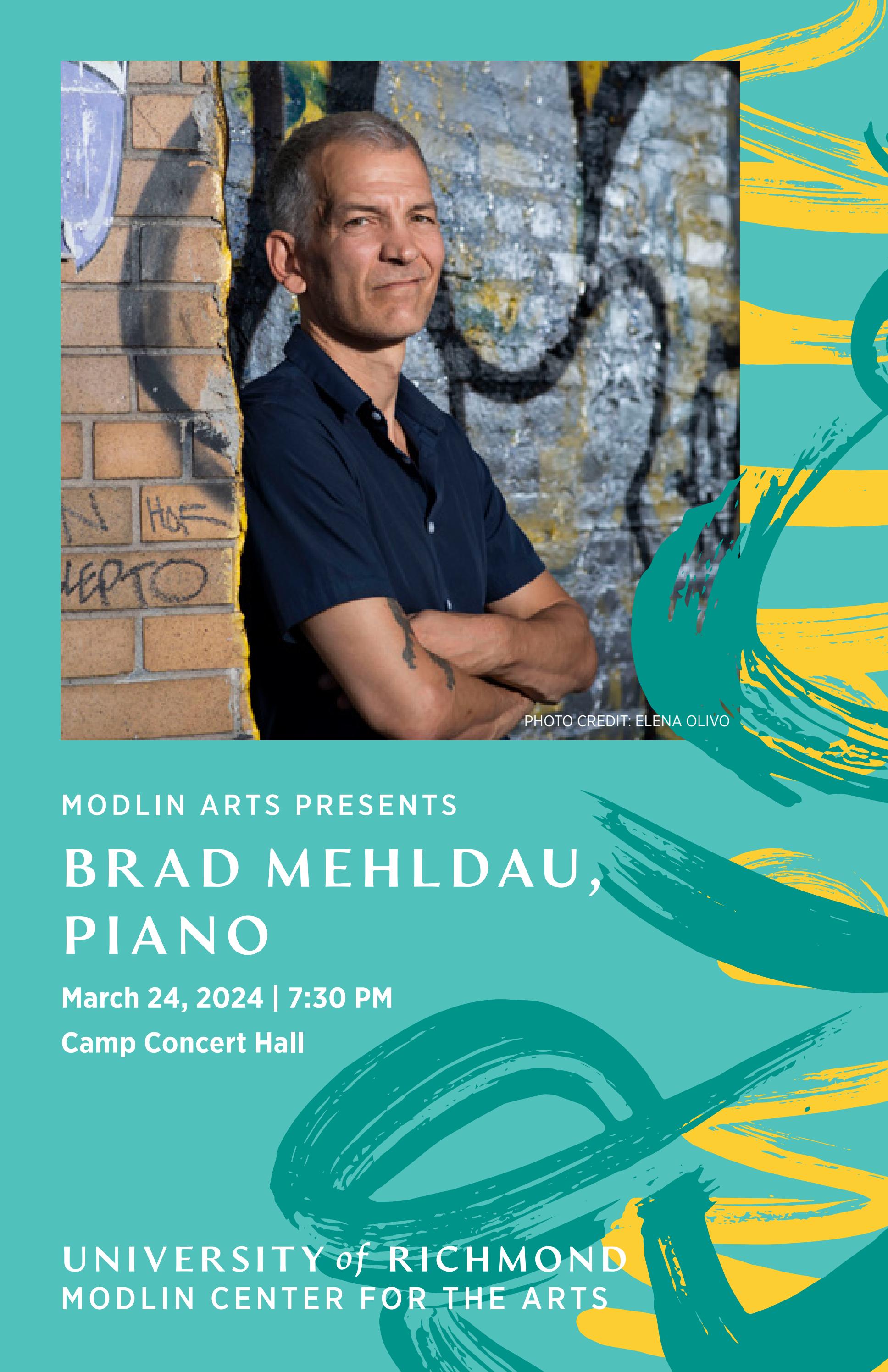 Brad Mehldau, piano - Playbill 03/24/24 by Modlin Center for the Arts ...