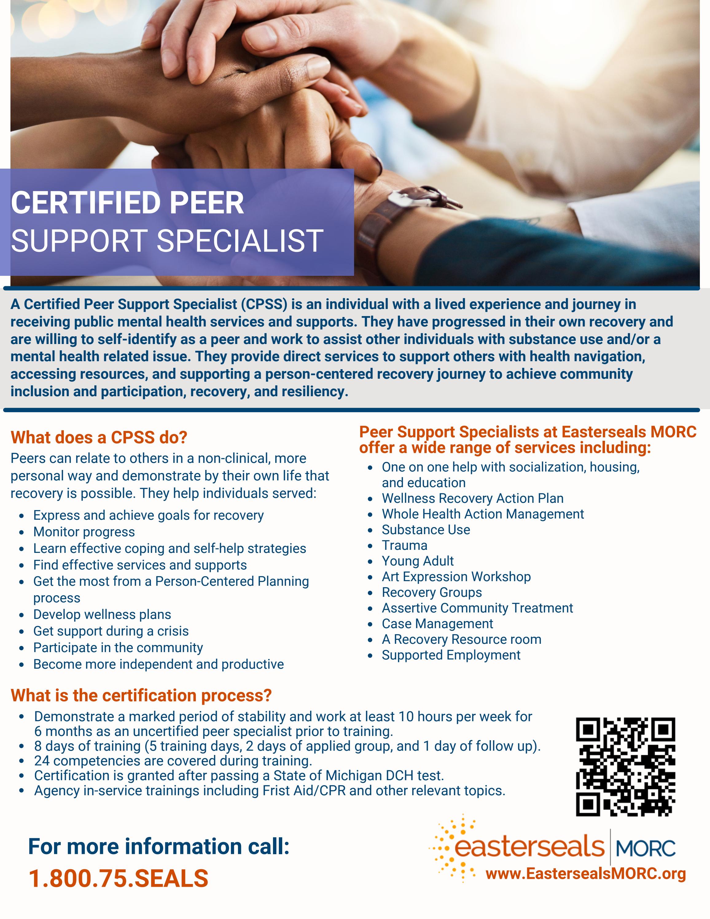 Certified Peer Support Specialist by Easterseals MORC - Issuu