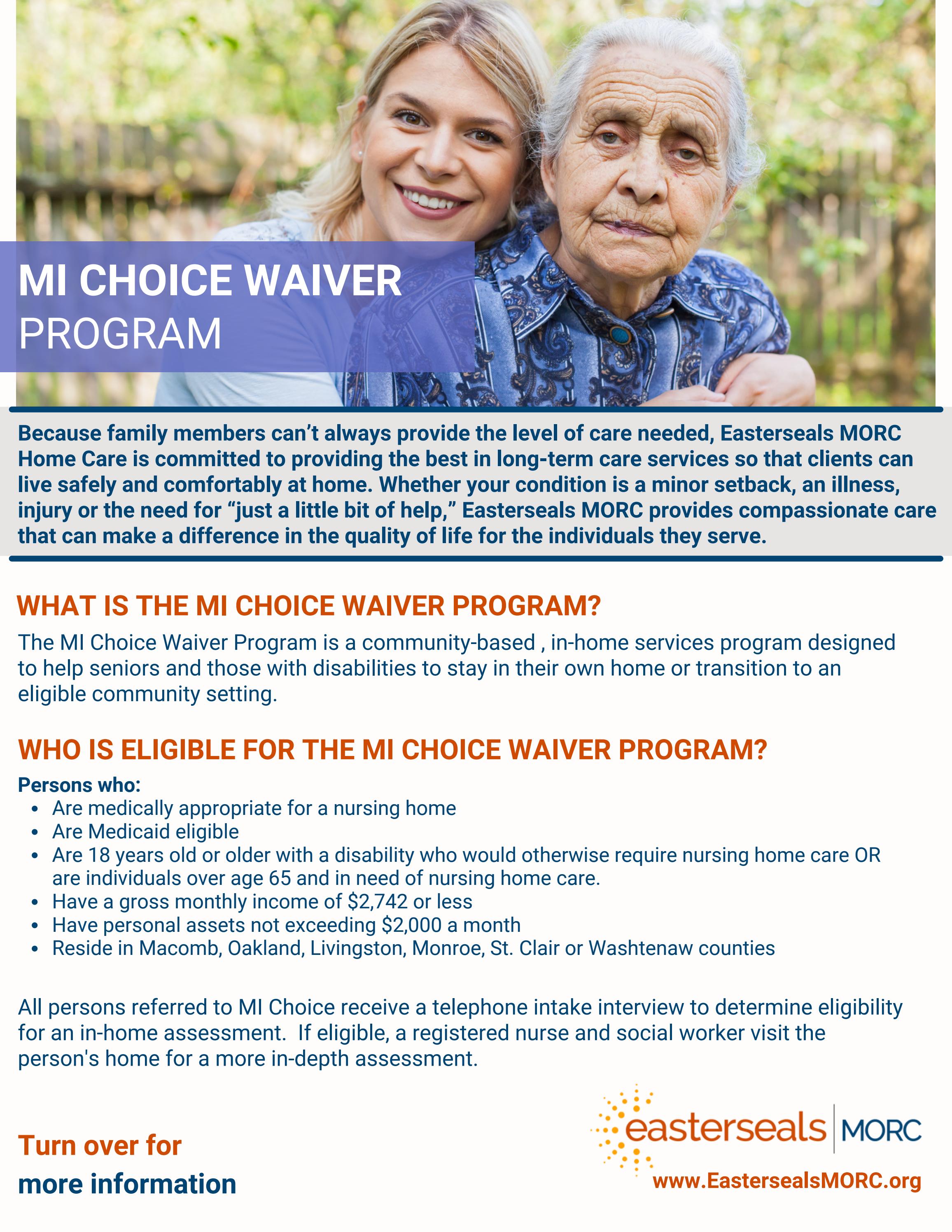Mi Choice Waiver Program by Easterseals MORC - Issuu