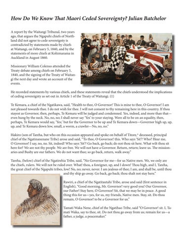How Do We Know That Maori Chiefs ceded Sovereignty? by Oke Bay ...