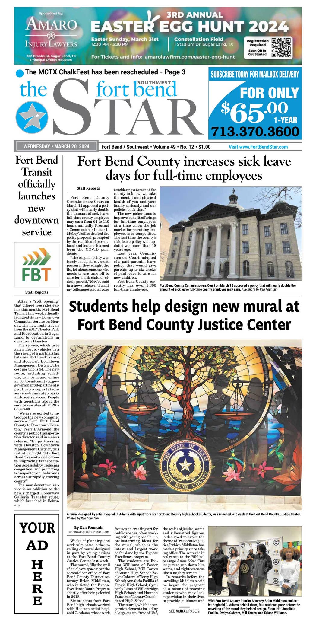 The 03-210-24 Edition of The Fort Bend Star by Street Media - Issuu