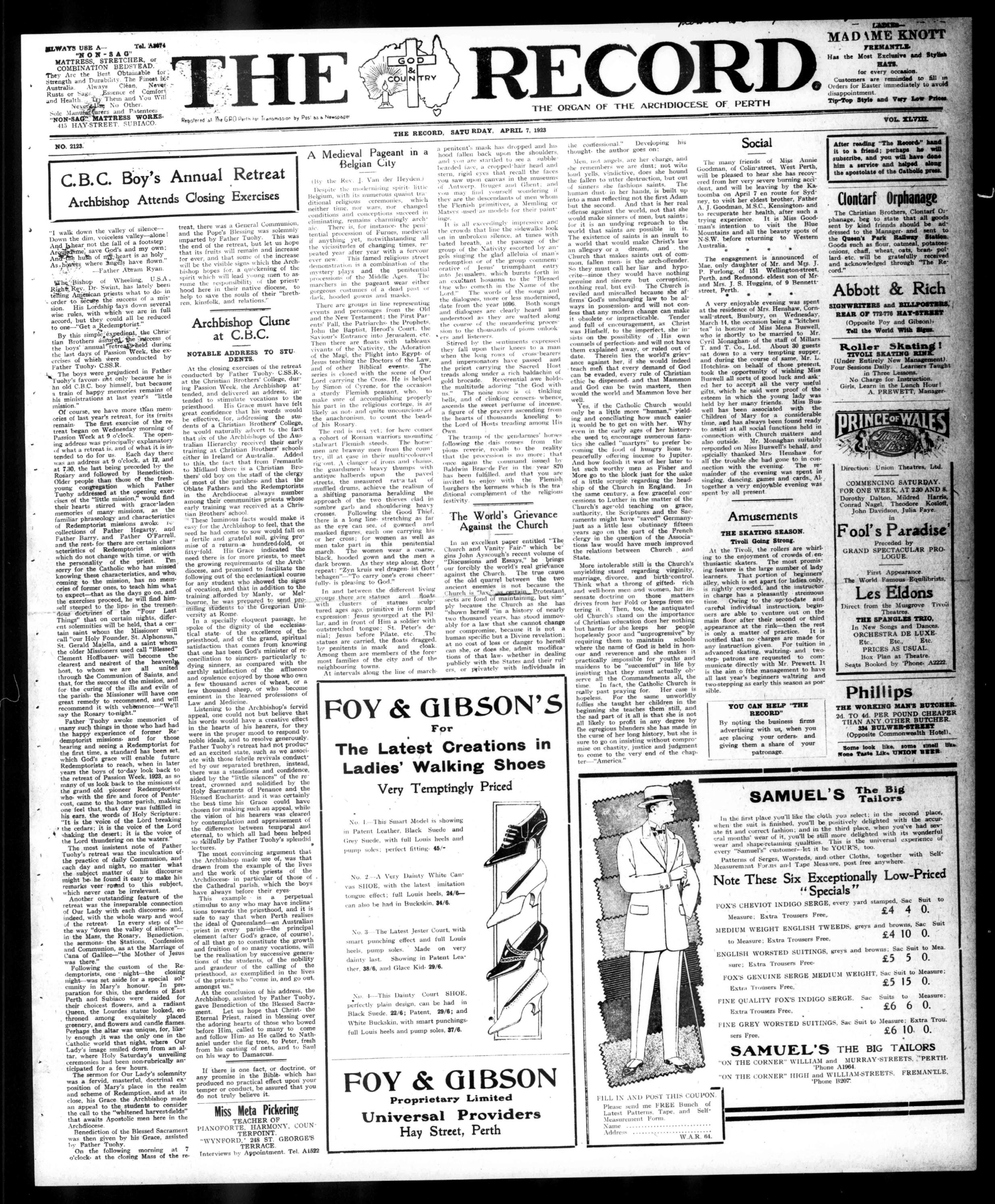 The Record Newspaper 07 April 1923 by The Record - Issuu