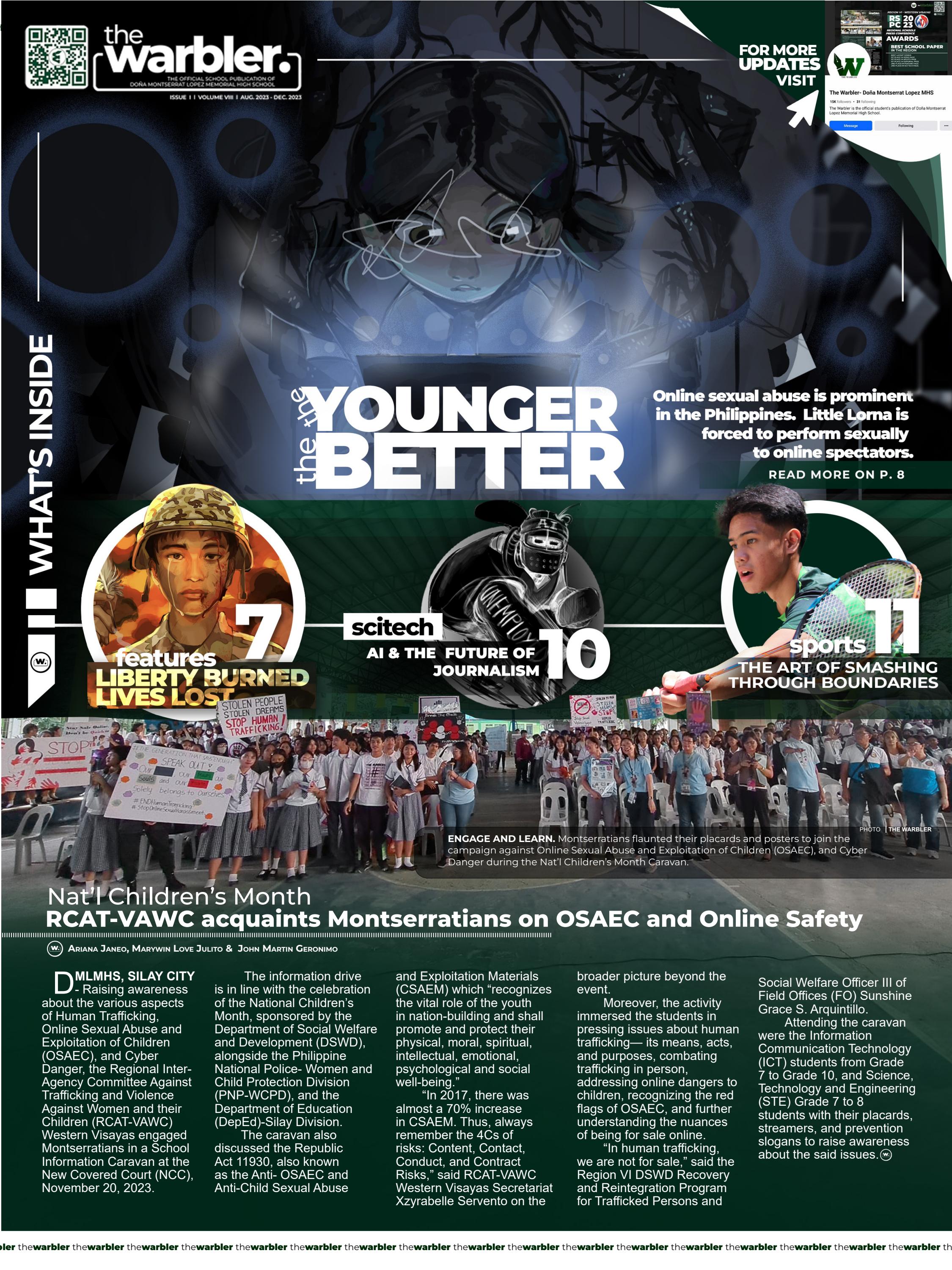 The Warbler Newsletter_Vol8_Issue1 by The Warbler DMLMHS - Issuu