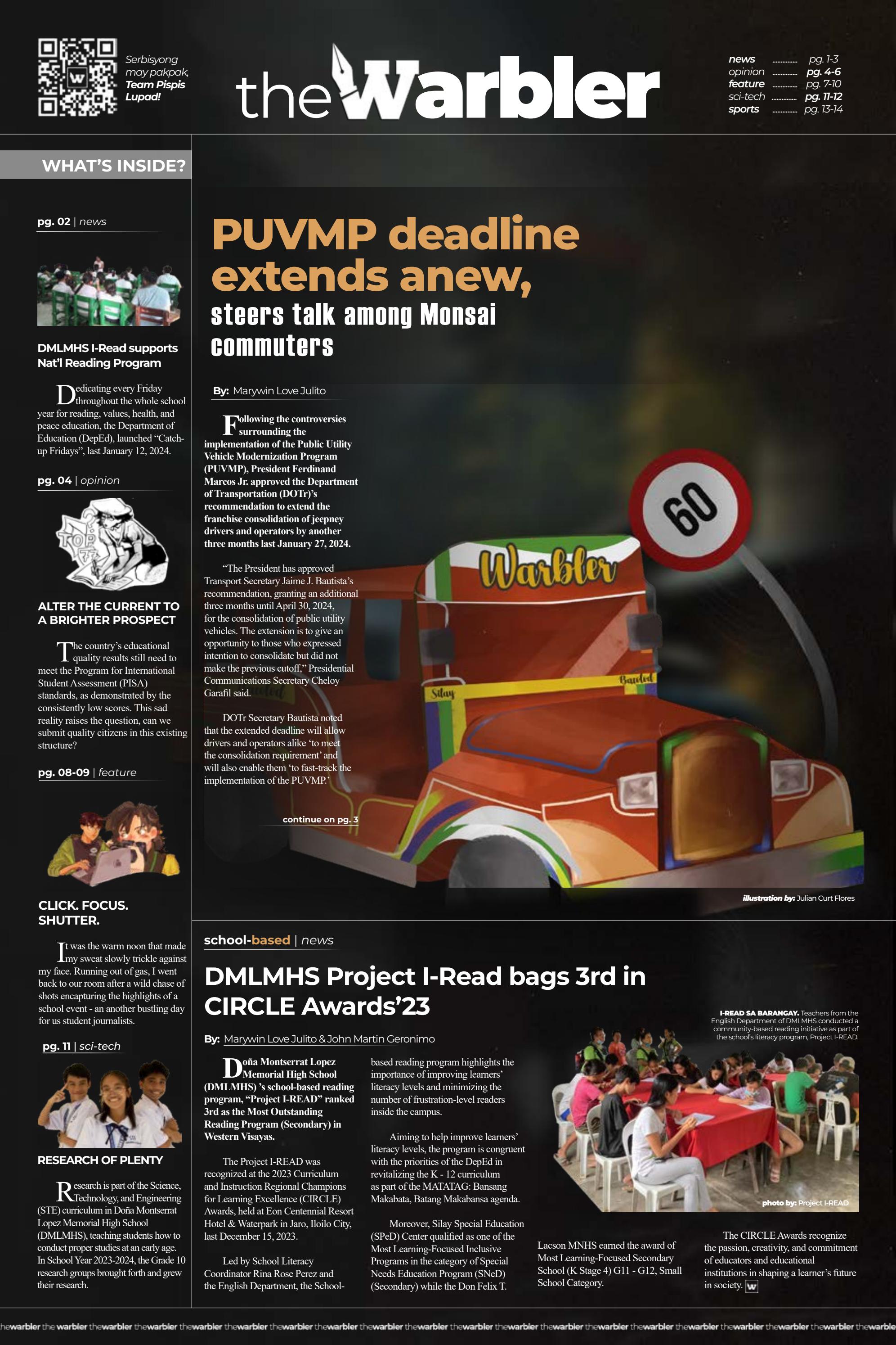 The Warbler Tabloid_Vol8_Issue2 by The Warbler DMLMHS - Issuu